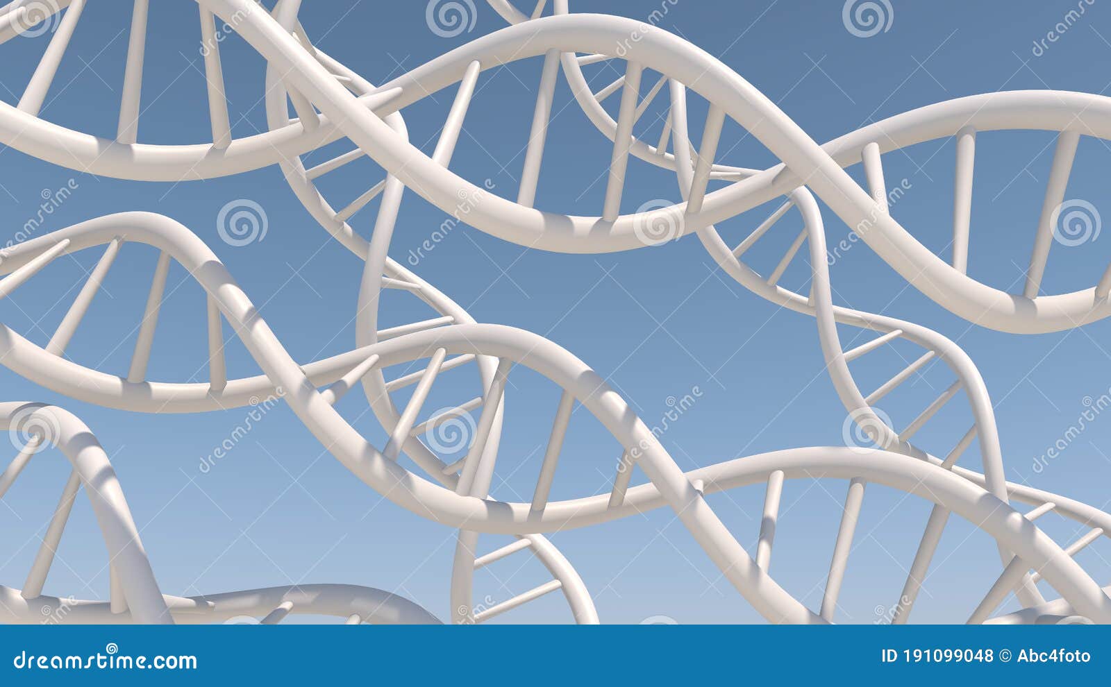 DNA Strand Background on Blue Stock Illustration - Illustration of ...