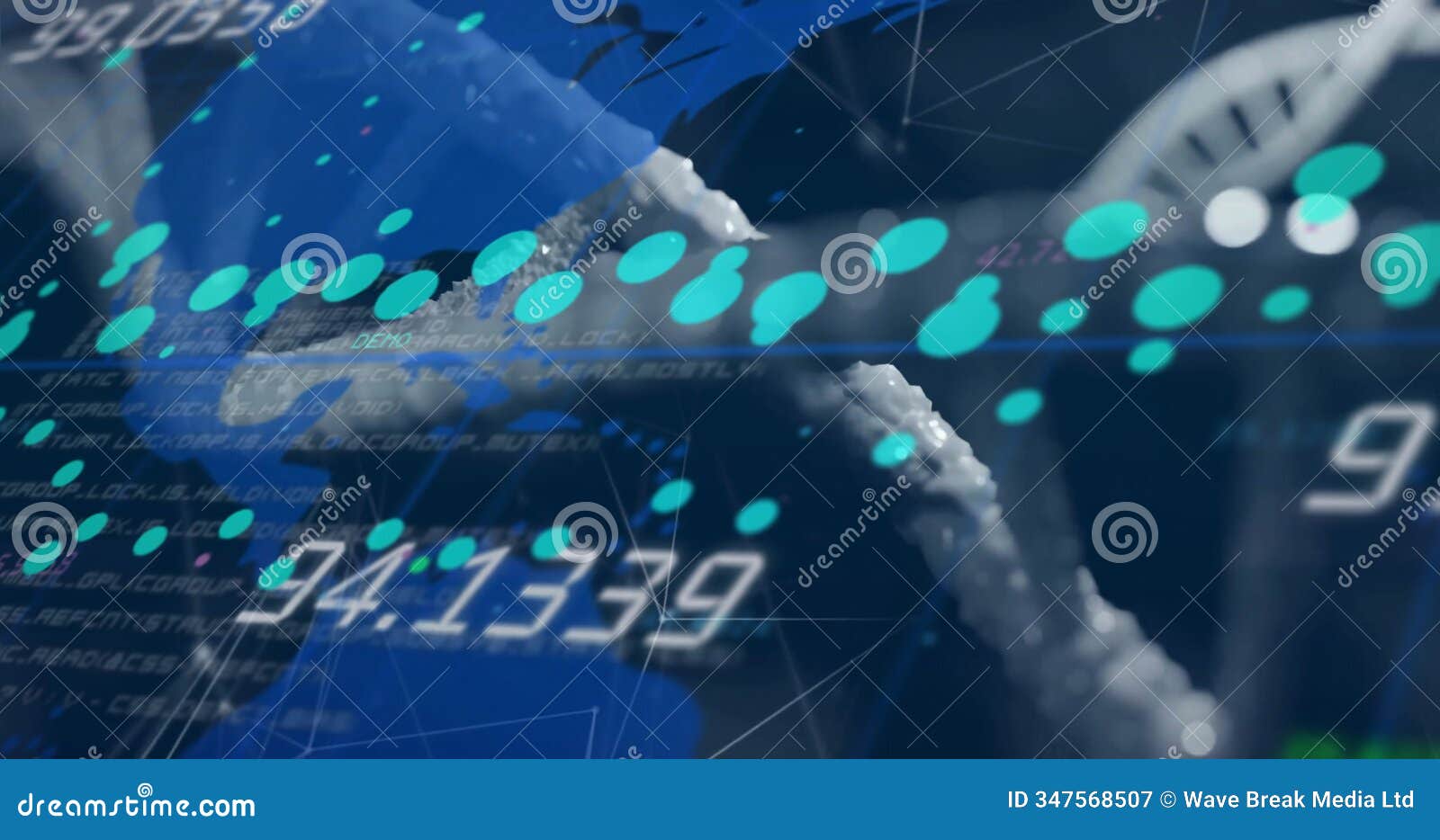 DNA Strand and Binary Coding, Scientific Data Processing Image Stock ...