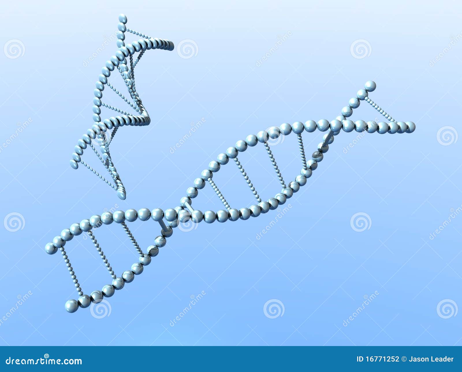 DNA Strand Blue and Gray stock illustration. Illustration of abstract ...