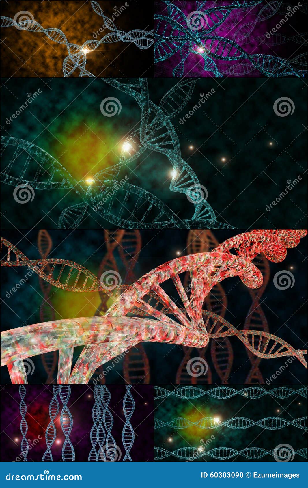 DNA Strand Collage Royalty-Free Stock Image | CartoonDealer.com #60303202