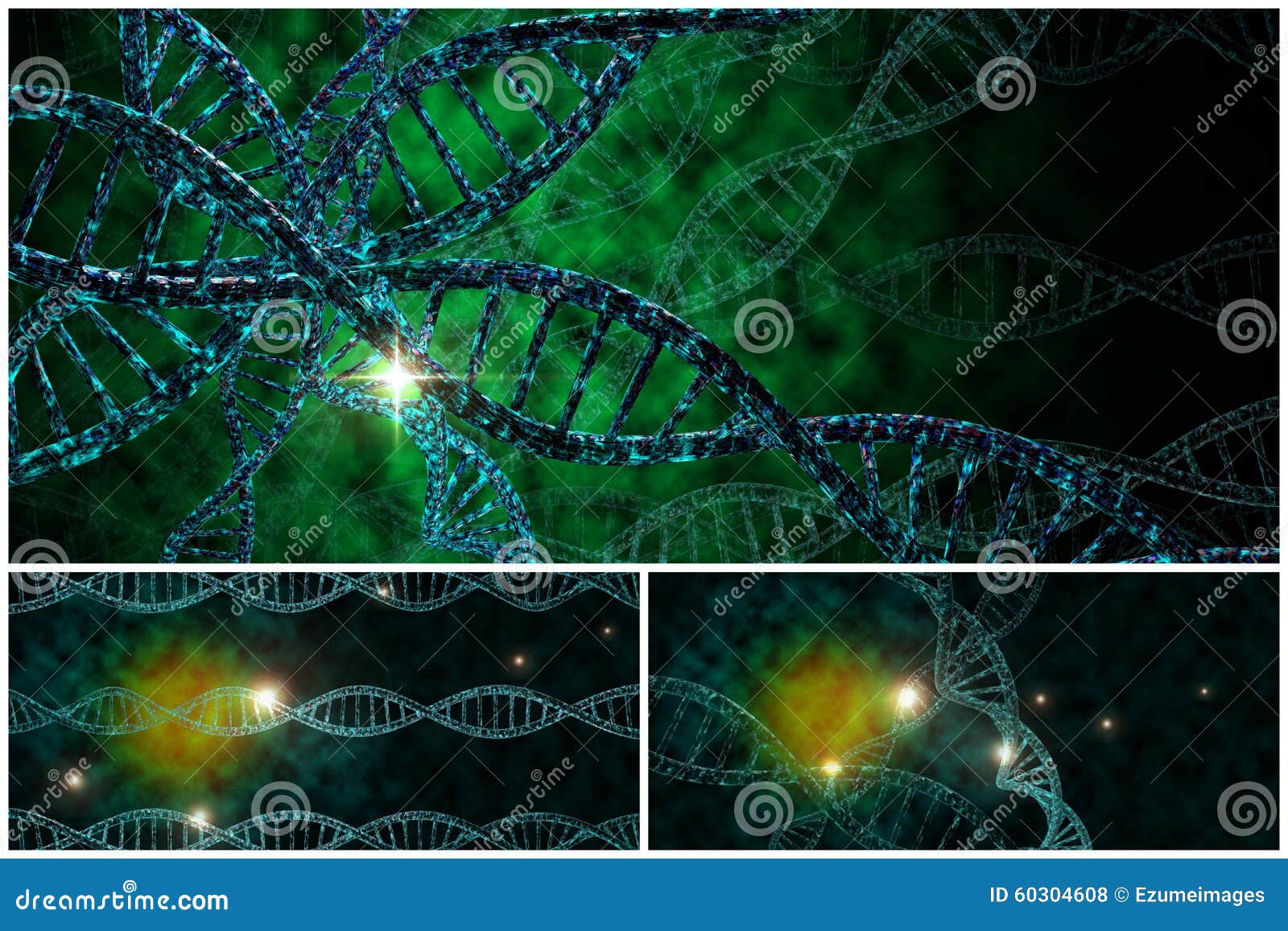 DNA Strand Collage Stock Photo | CartoonDealer.com #60304608