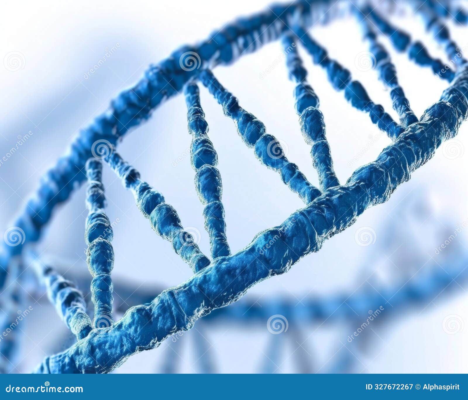 Dna Strand Forming a Double Helix Shape on Blue Background Stock Image ...