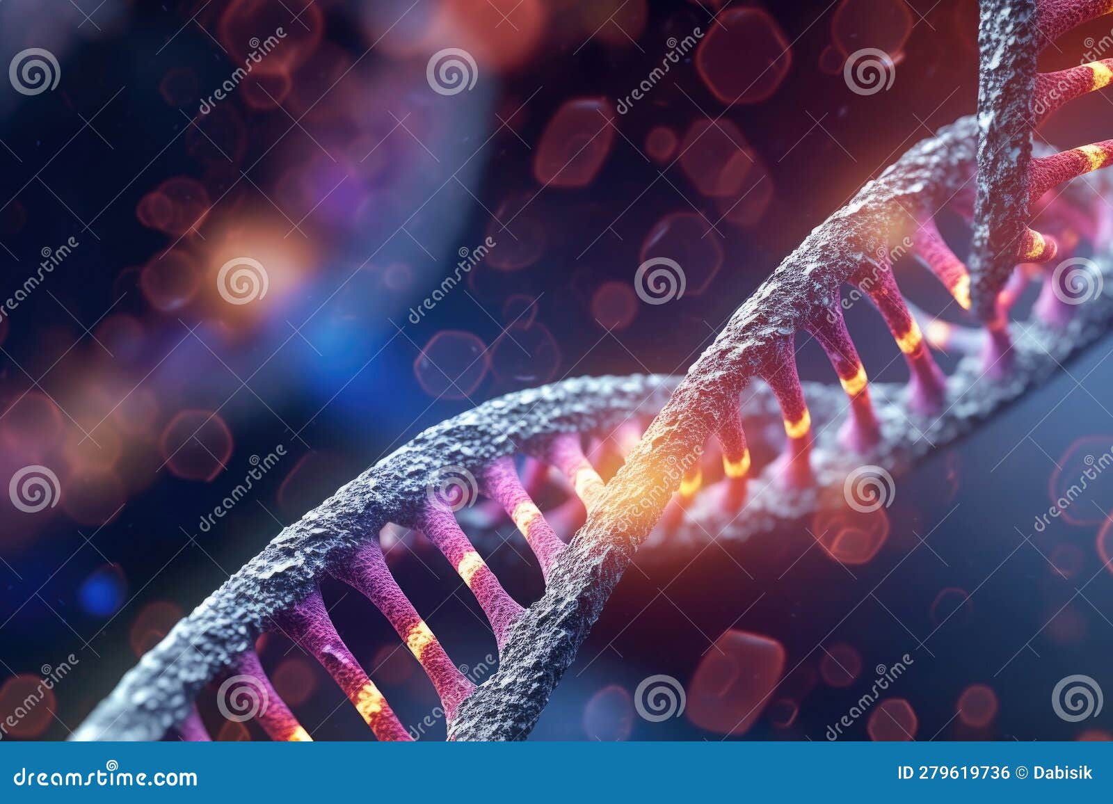 DNA Strand. Helix Molecular Structure. Generative AI Stock Photo ...