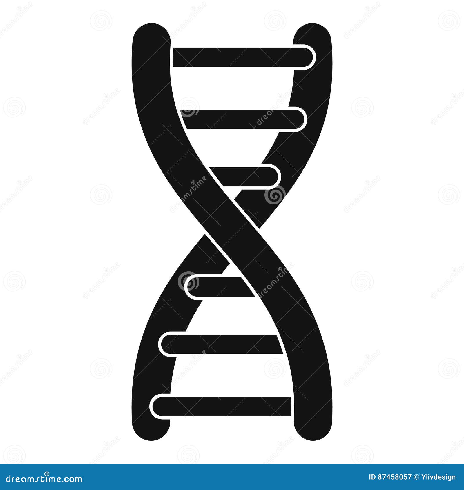 DNA Strand Icon, Simple Style Stock Vector - Illustration of molecule ...