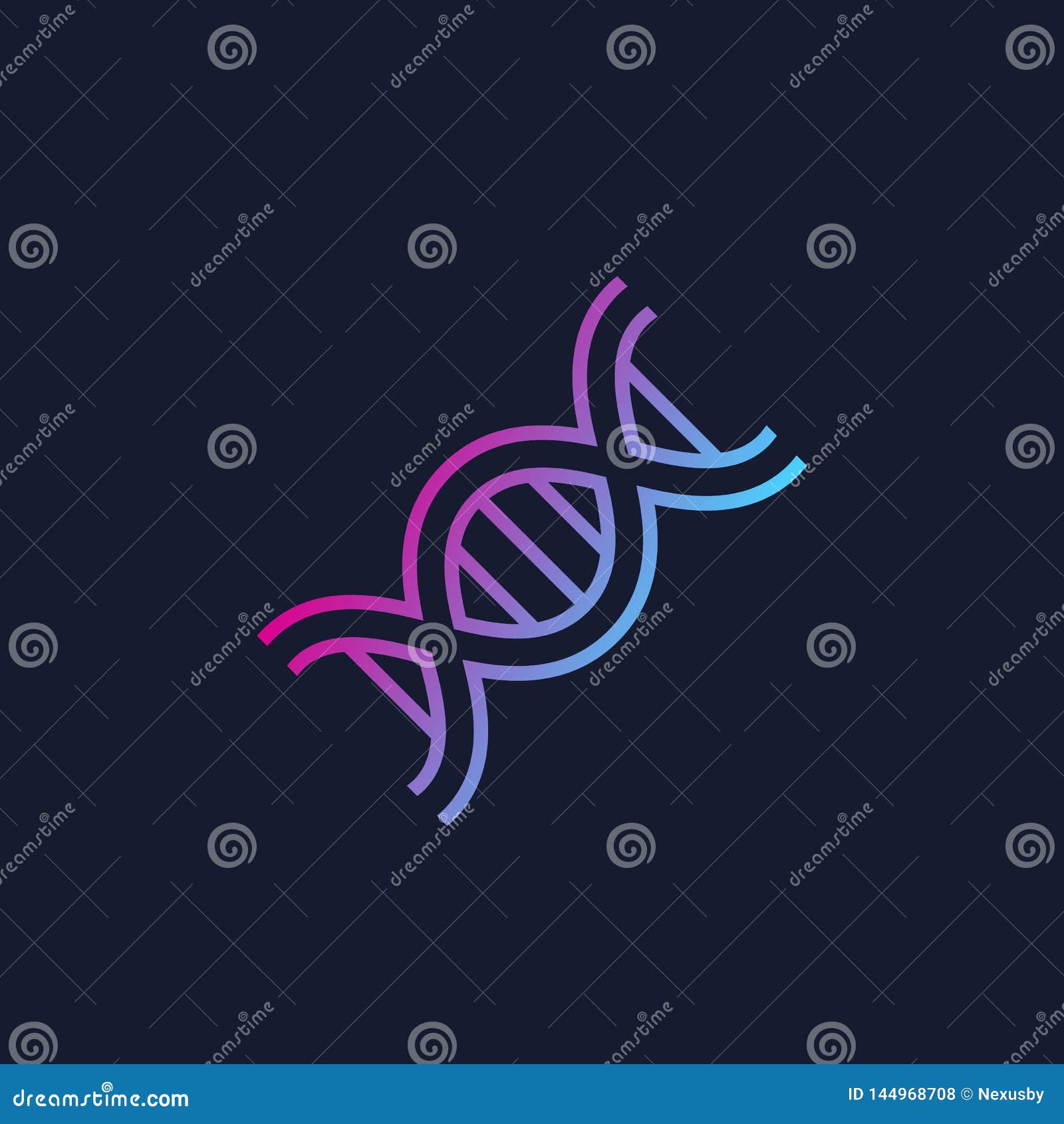 Dna Strand Icon, Vector Logo Stock Vector - Illustration of science ...