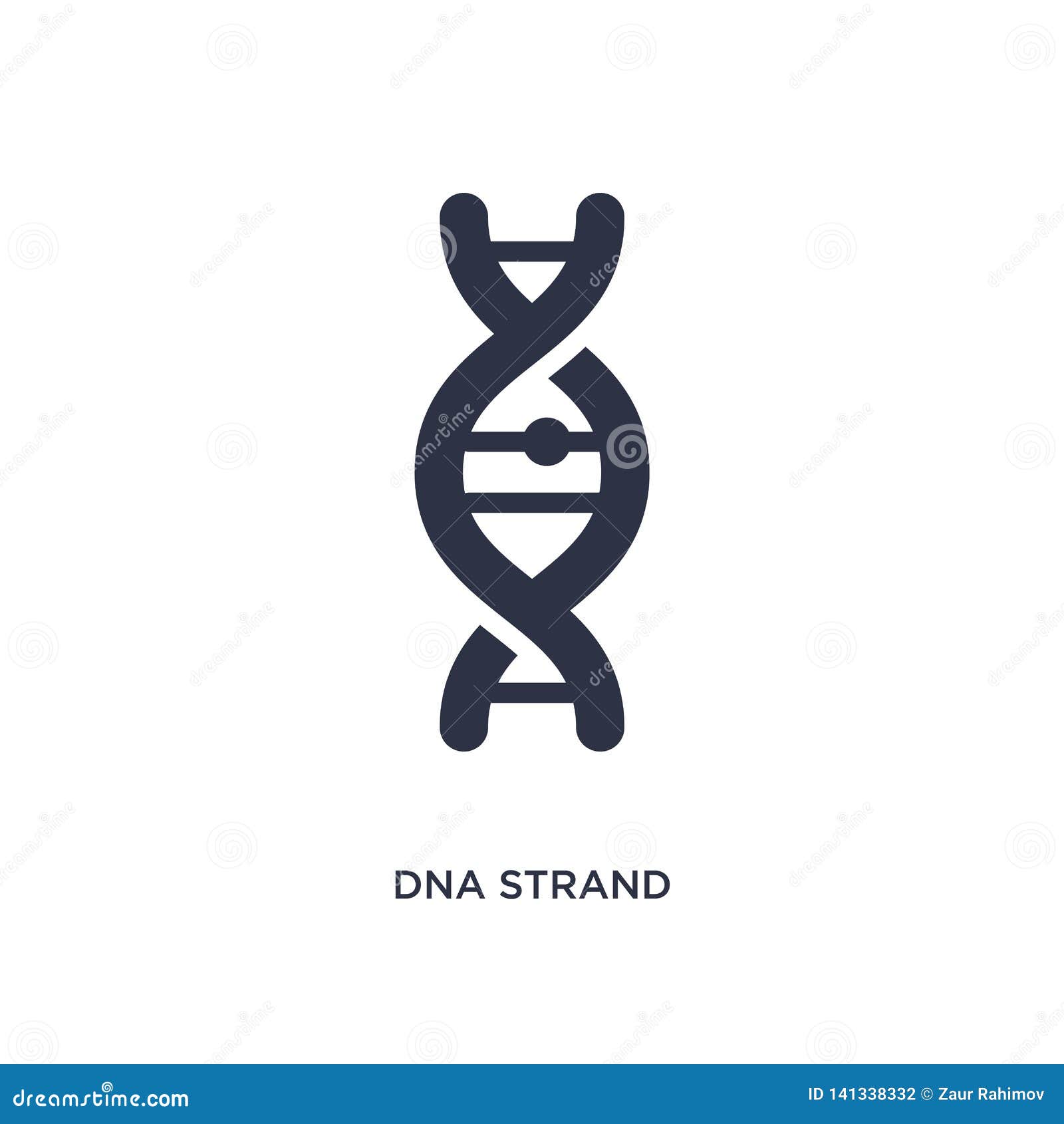 Dna Strand Icon on White Background. Simple Element Illustration from ...