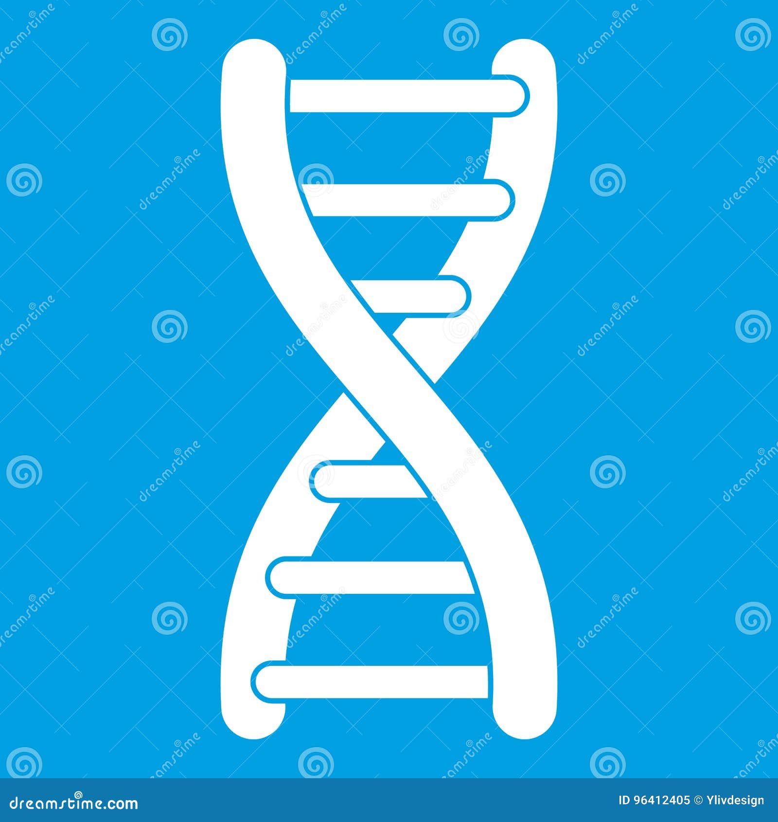 DNA strand icon white stock vector. Illustration of digital - 96412405