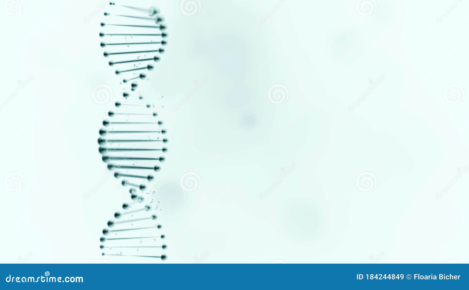 DNA Strand on a Light Blue Background. Stock Illustration ...