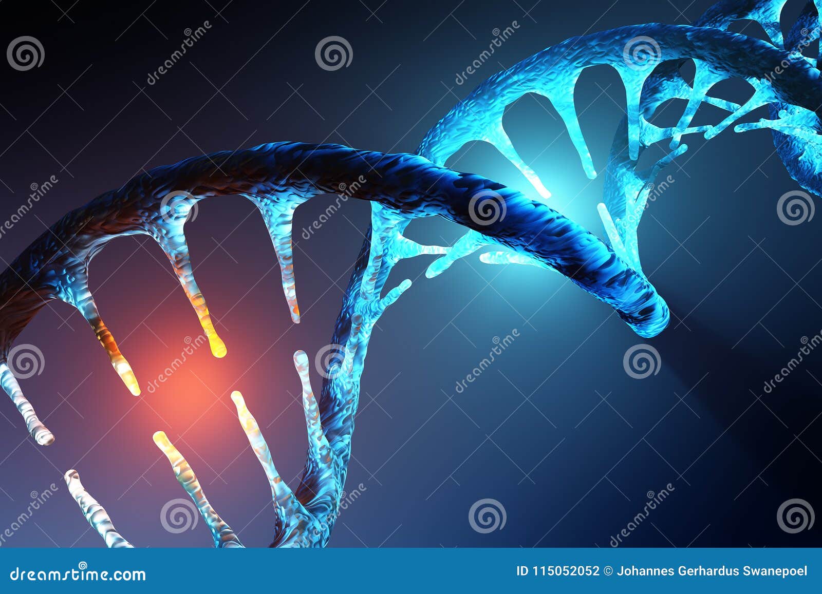 DNA strand modification stock illustration. Illustration of ...