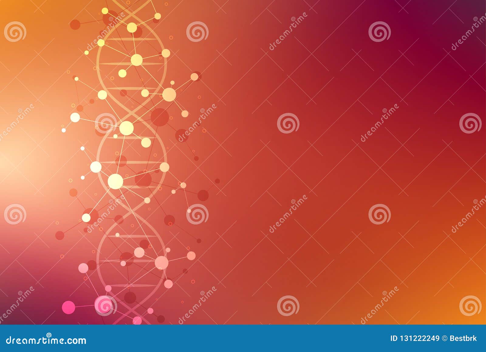 DNA Strand and Molecular Structure. Genetic Engineering or Laboratory ...