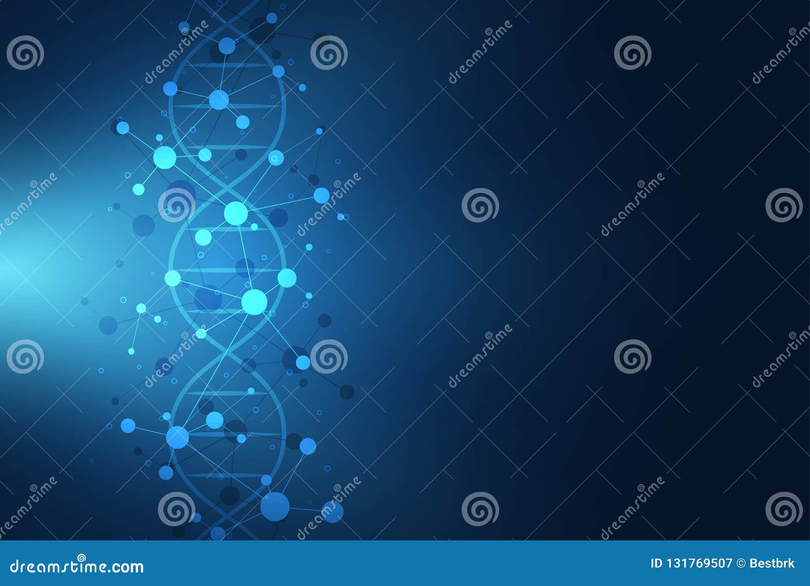DNA Strand and Molecular Structure. Genetic Engineering or Laboratory ...