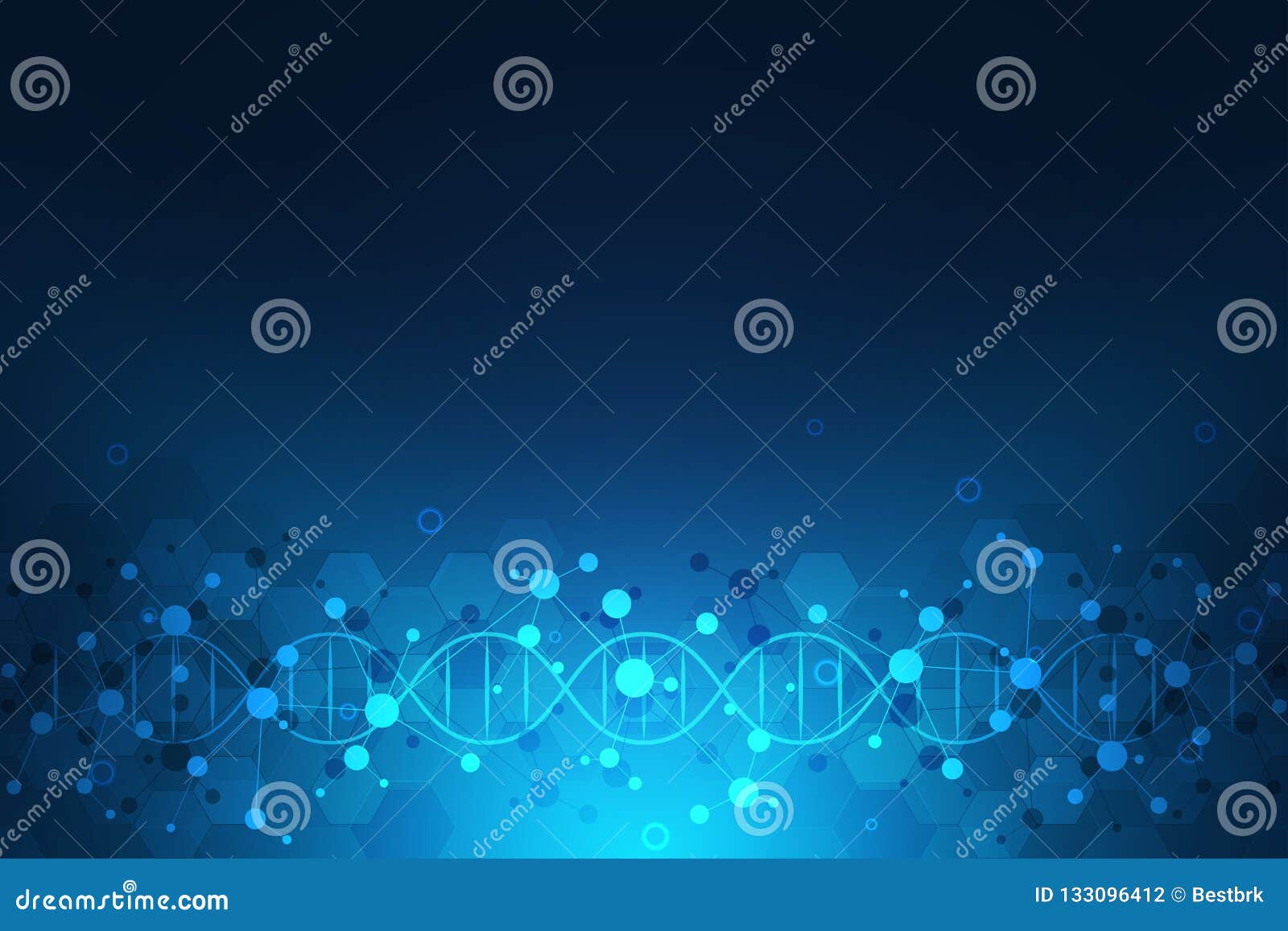 DNA Strand and Molecular Structure. Genetic Engineering or Laboratory ...