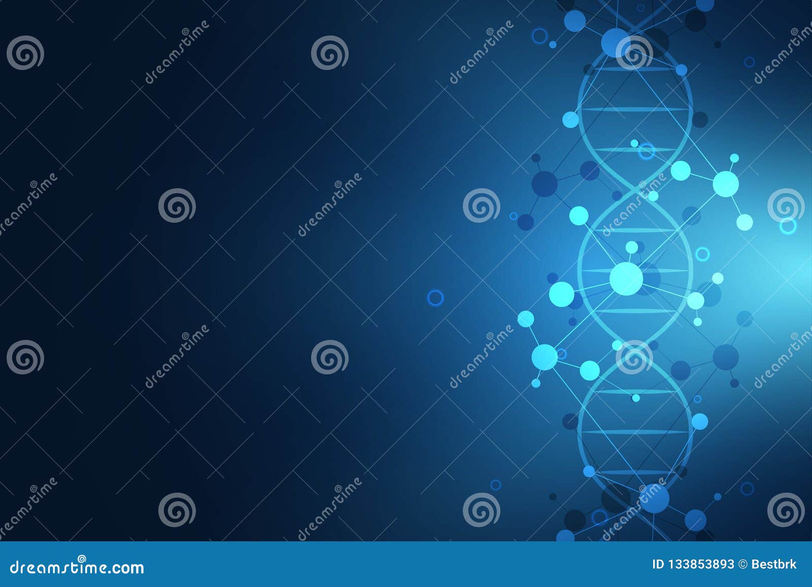 DNA Strand and Molecular Structure. Genetic Engineering or Laboratory ...