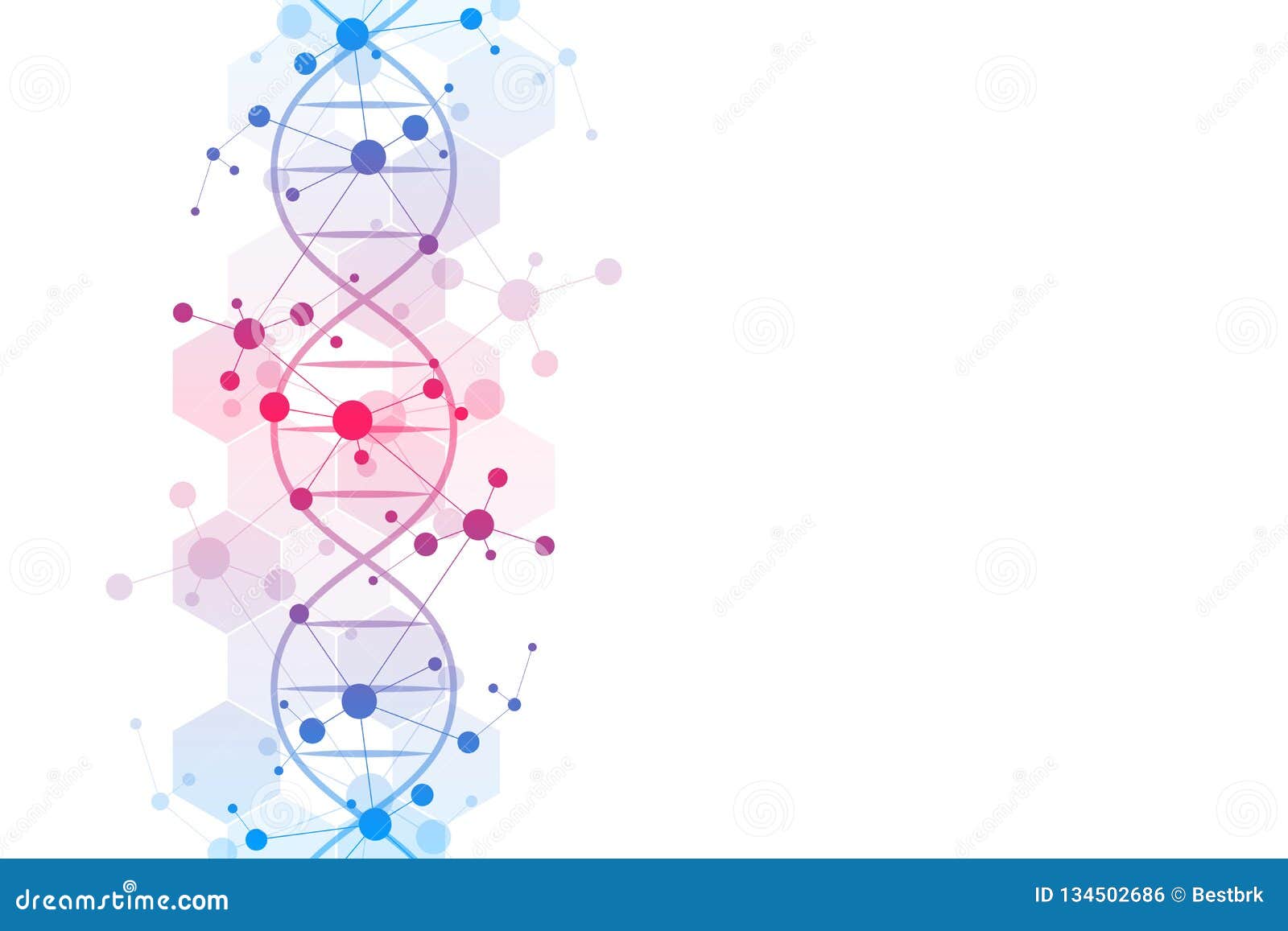 DNA Strand and Molecular Structure. Genetic Engineering or Laboratory ...