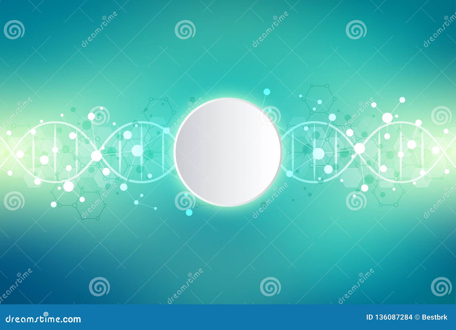 DNA Strand and Molecular Structure. Genetic Engineering or Laboratory ...