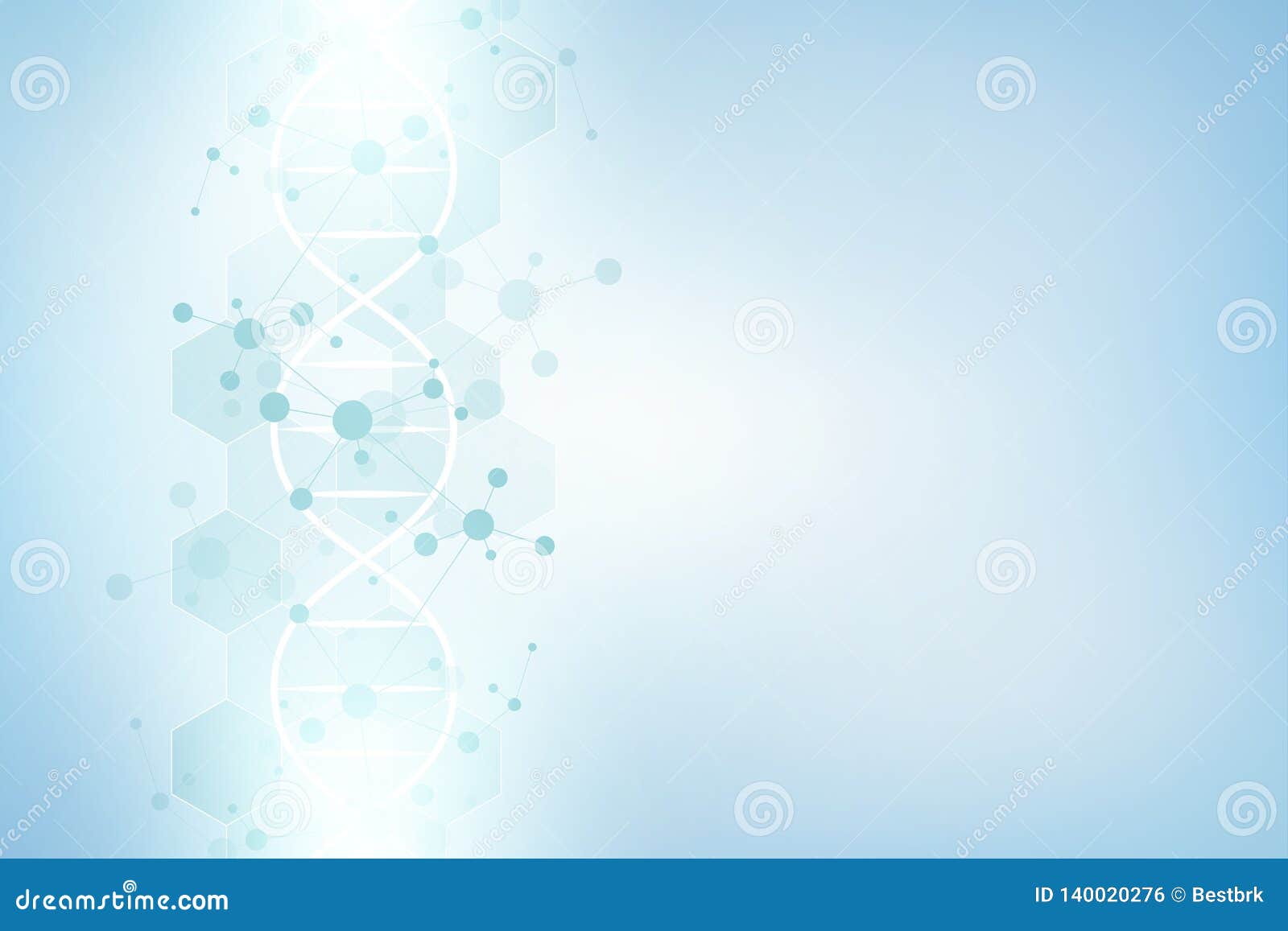 DNA Strand and Molecular Structure. Genetic Engineering or Laboratory ...