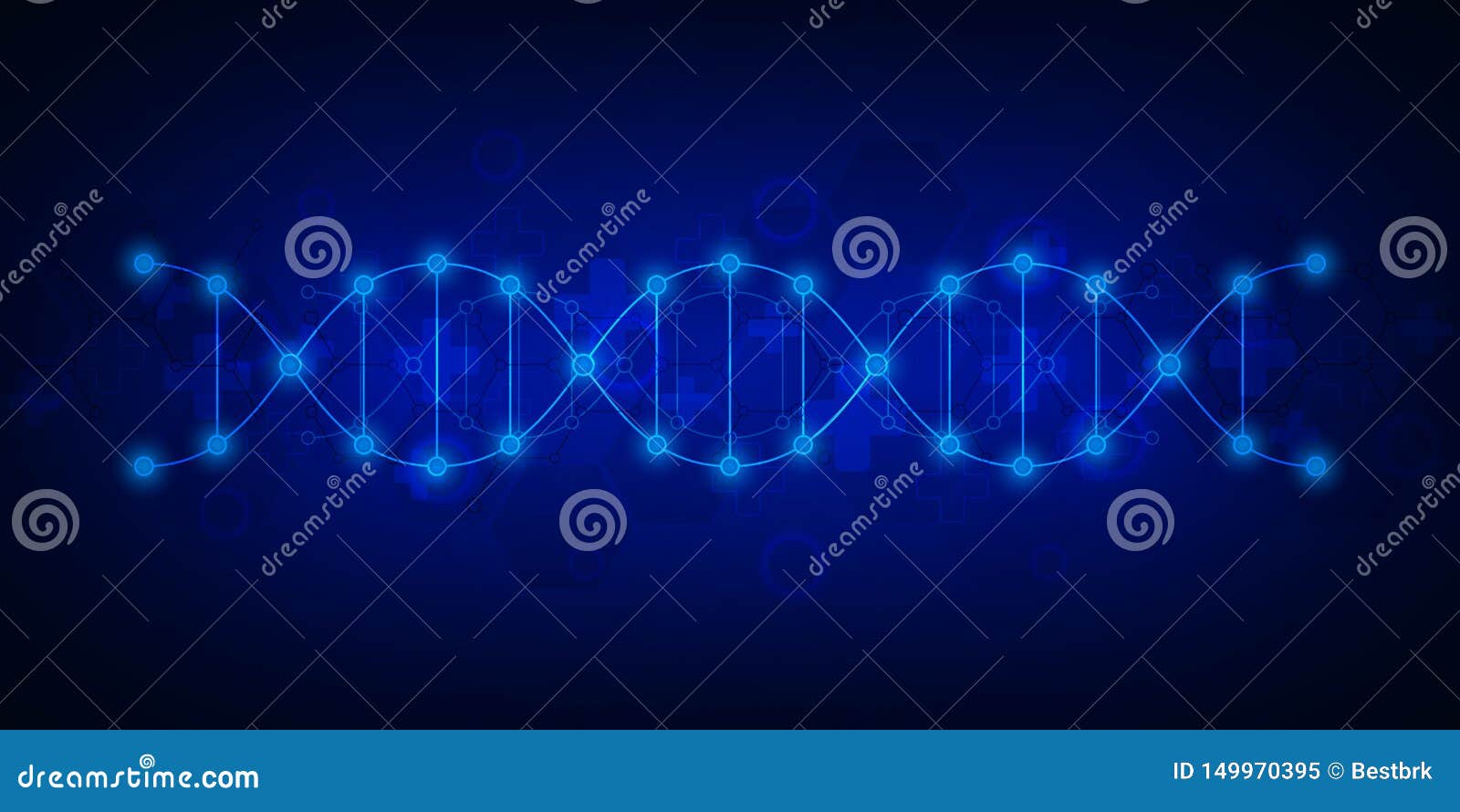DNA Strand and Molecular Structure. Genetic Engineering or Laboratory ...