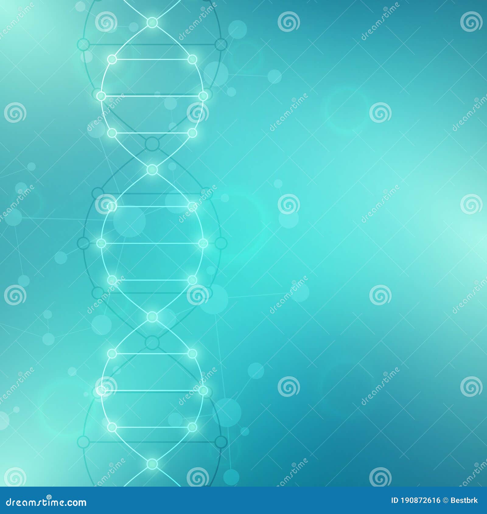 DNA Strand and Molecular Structure. Genetic Engineering or Laboratory ...