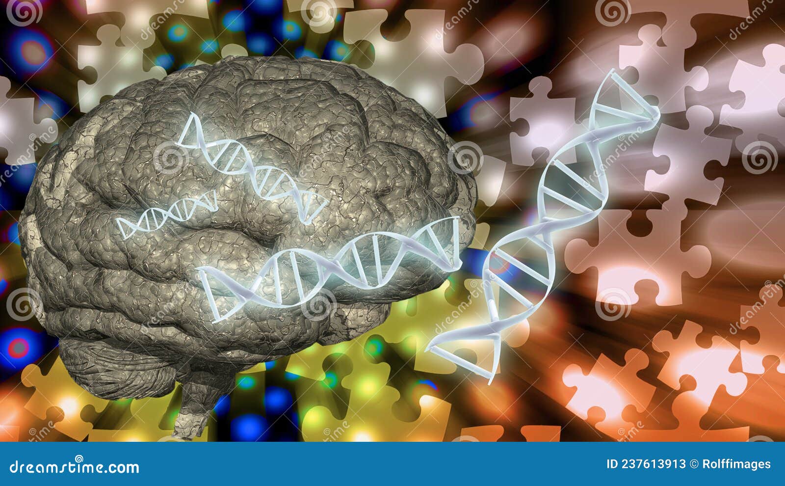 DNA strand and puzzle stock illustration. Illustration of shape - 237613913