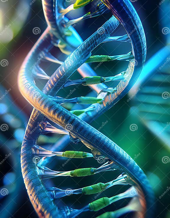 A DNA Strand, a Representation of the Genetic Code Stock Illustration ...
