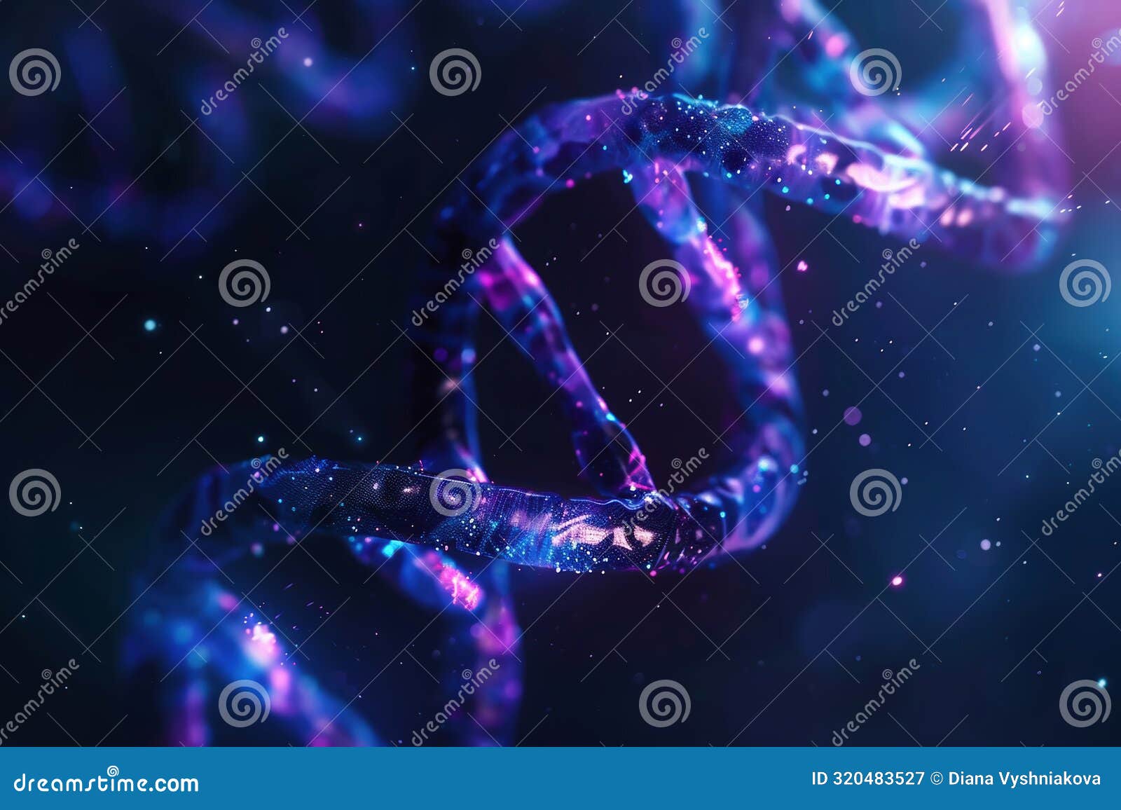 DNA Strand Under Microscope Stock Illustration - Illustration of ...