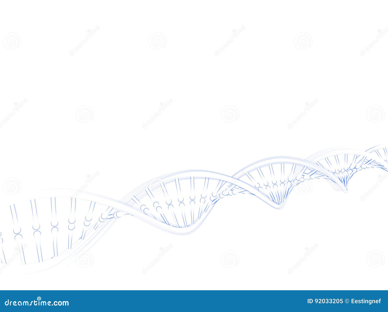 DNA Strand. on White Background Stock Illustration - Illustration of ...