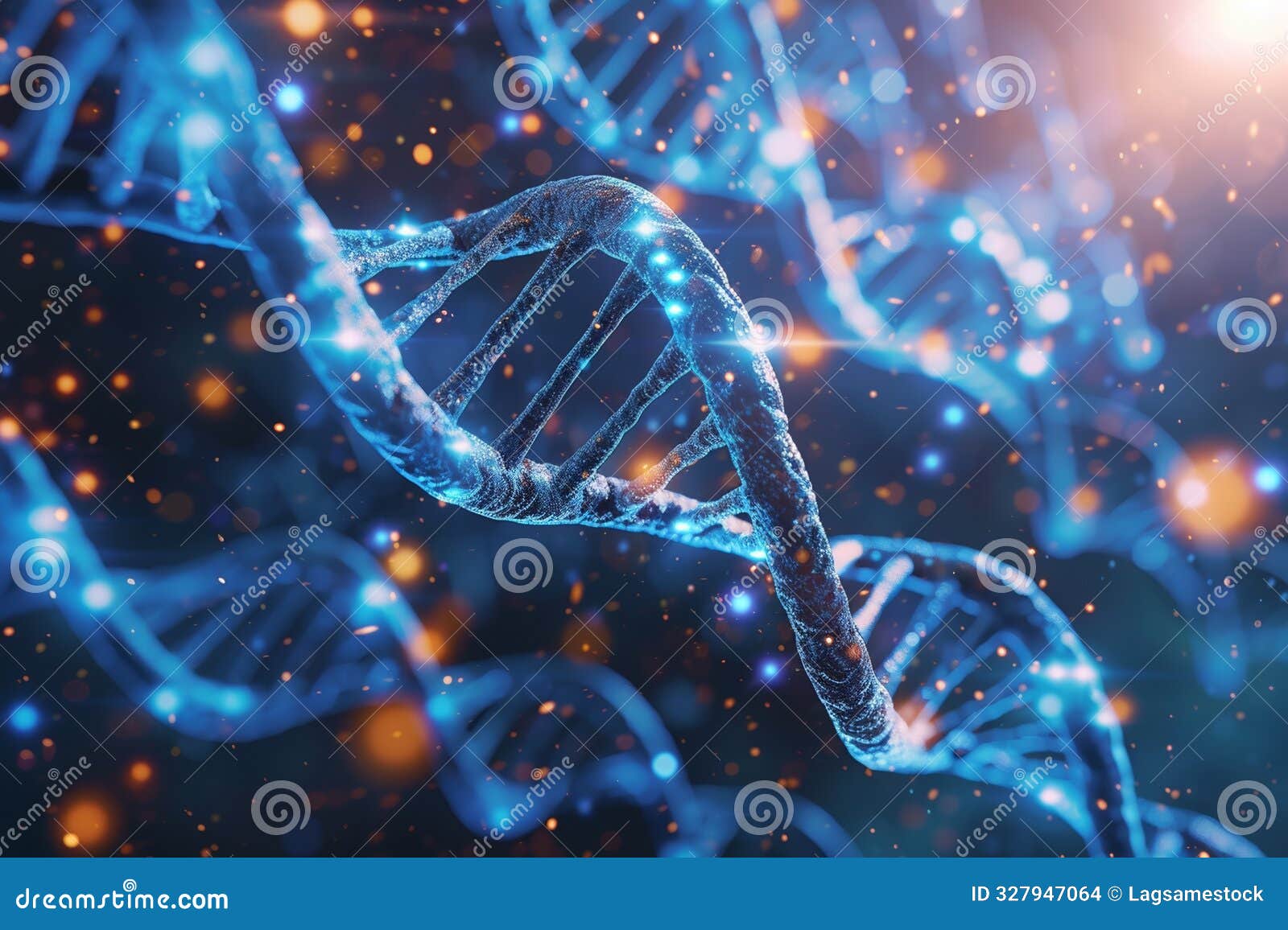 DNA Strands Being Decoded by Advanced Technology Stock Illustration ...