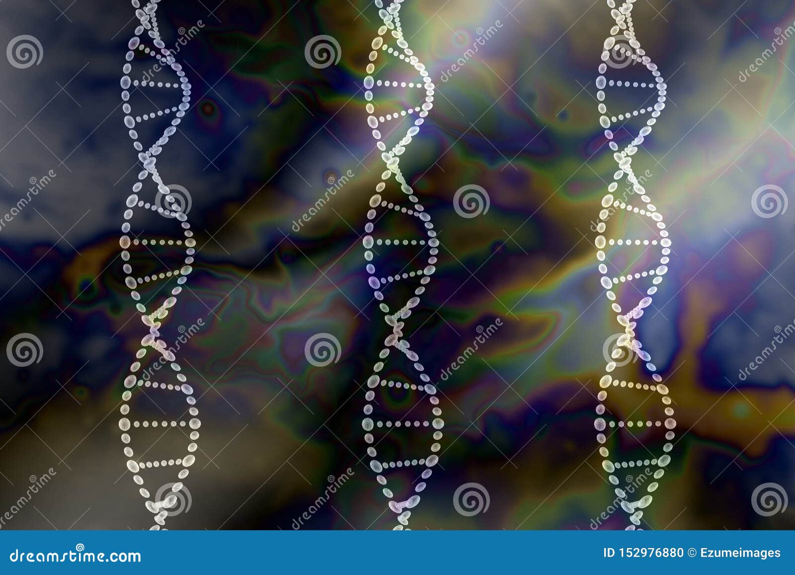 DNA Strands 3D Illustration Stock Illustration - Illustration of ...