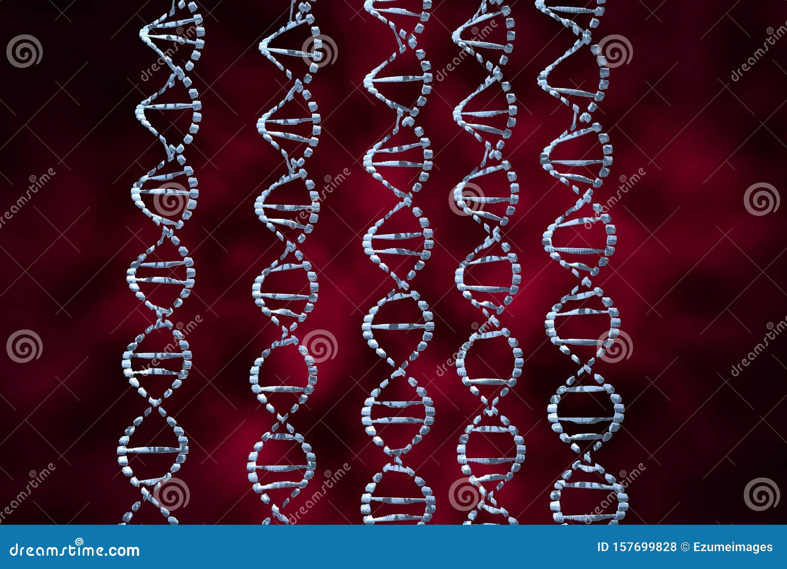 DNA Strands 3D Illustration Stock Illustration - Illustration of ...