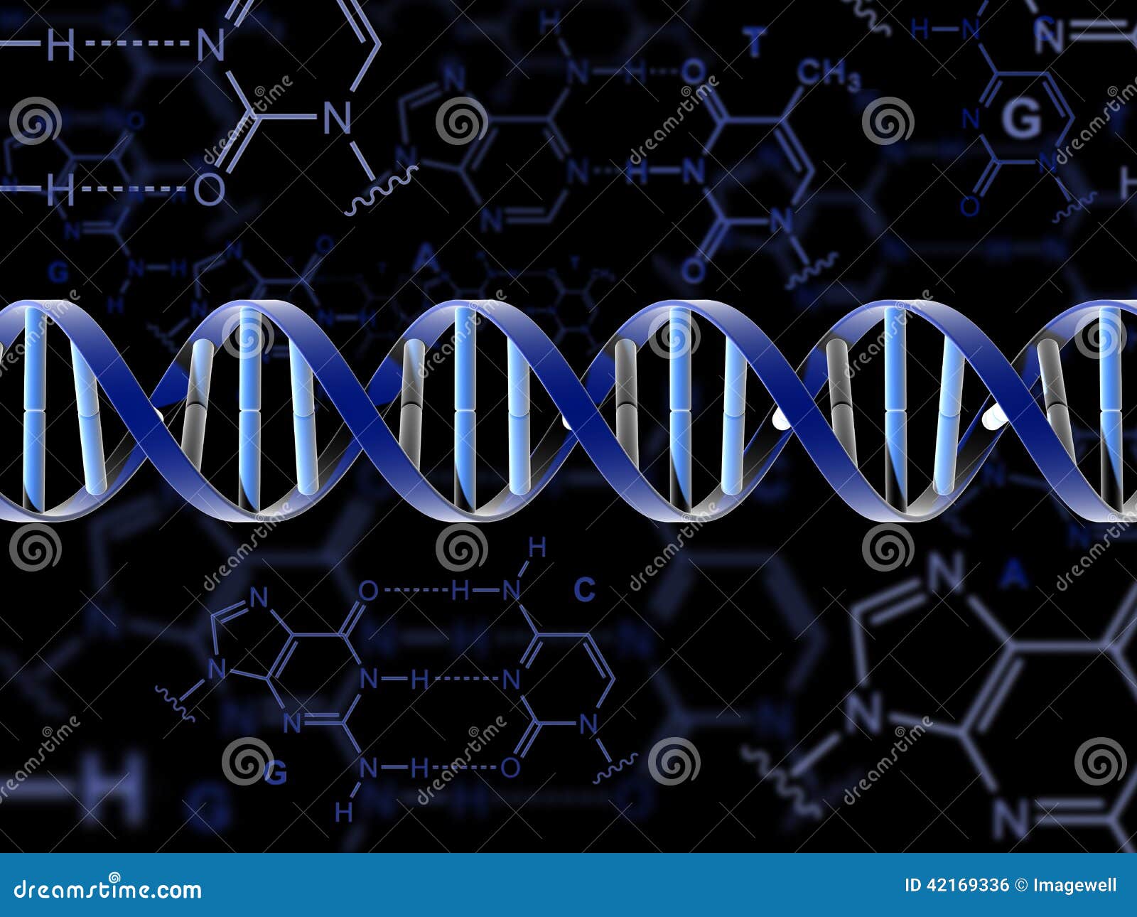 DNA strands stock illustration. Illustration of molecule - 42169336