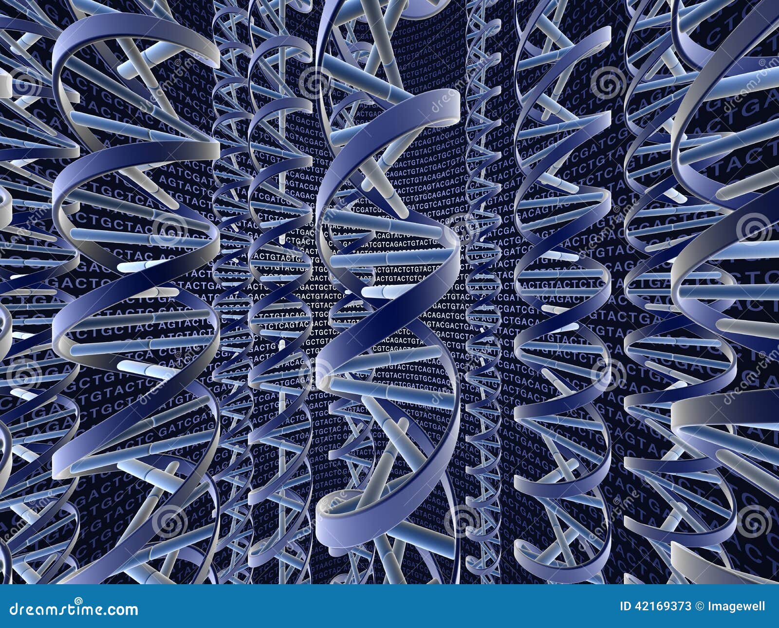 DNA strands stock illustration. Illustration of microscopic - 42169373