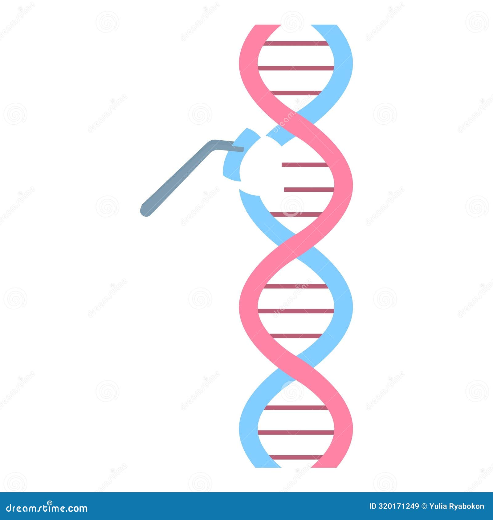 Dna Strands with Editing Tool Concept Stock Vector - Illustration of ...