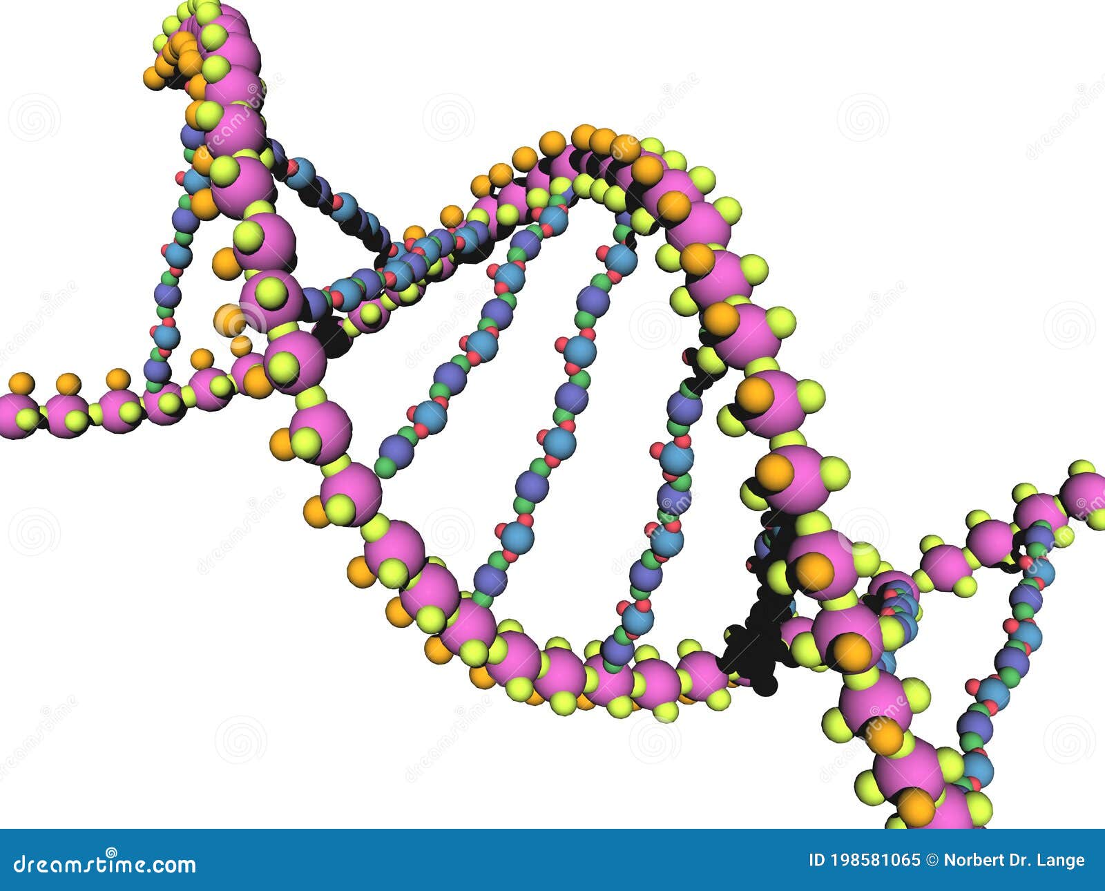 DNA Strands of Genetic Material Twisted Stock Image - Image of turns ...