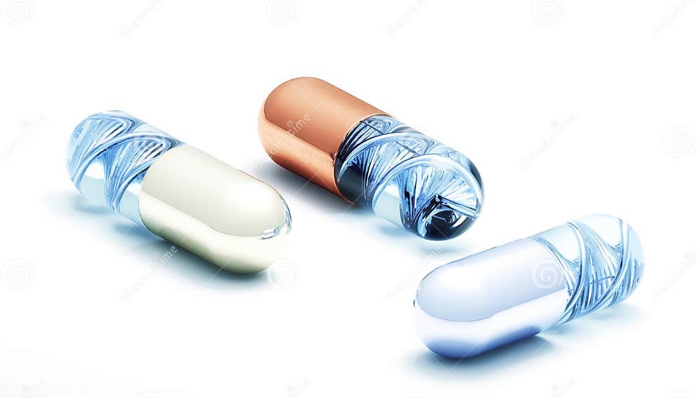 Gene Therapy Delivery Via Swallowed Capsules Stock Illustration ...