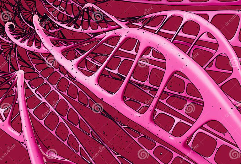 DNA Strands Micro stock illustration. Illustration of liquid - 350220464