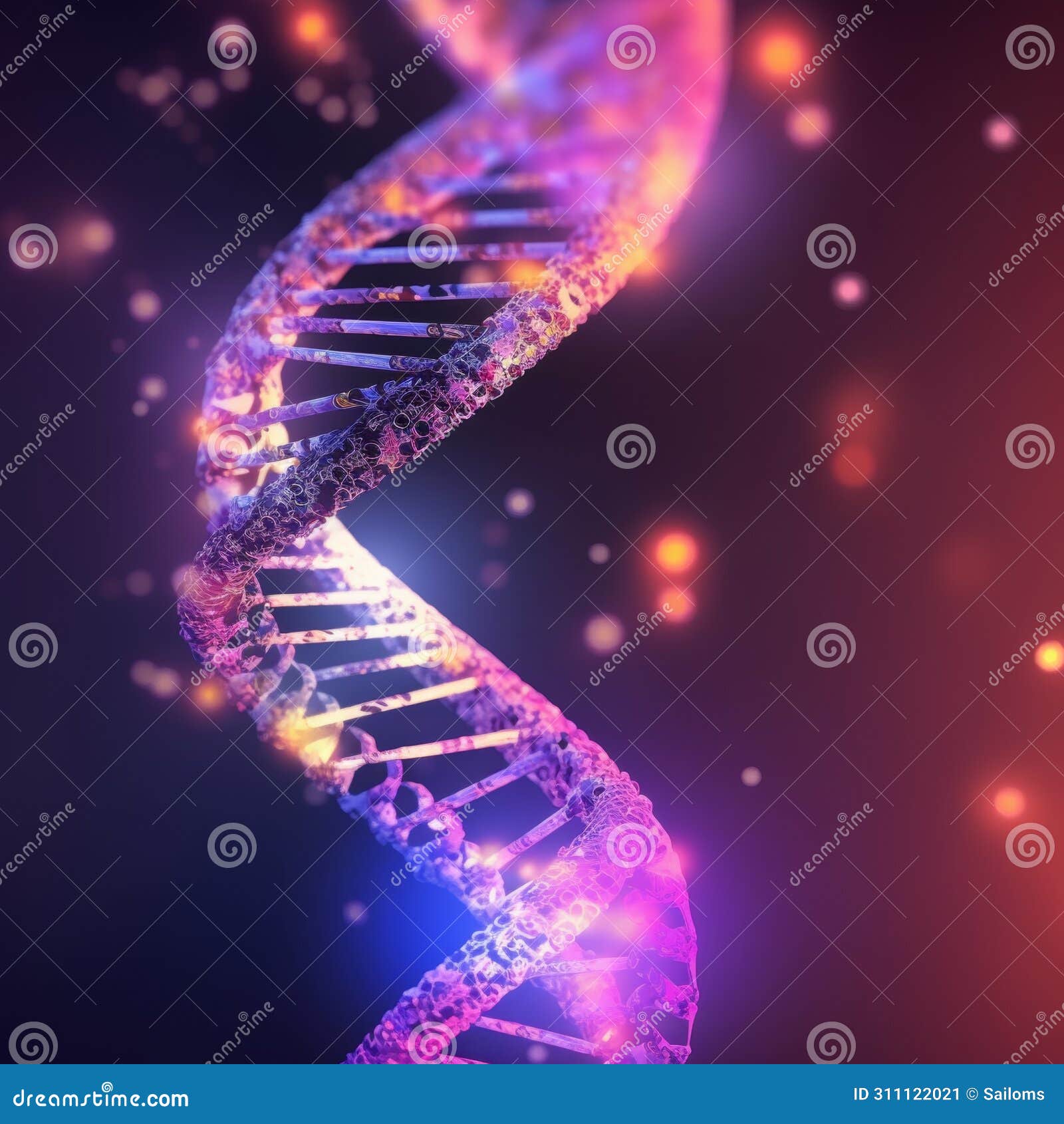 Science Biotechnology DNA Illustration. Genetic Mutation, Conceptual ...