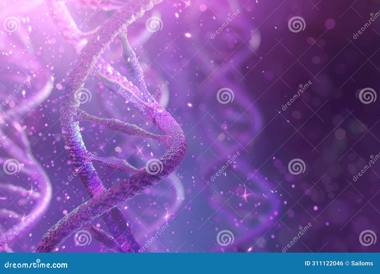 DNA Structure, Abstract Background, 3d Render. DNA Molecular Structure ...