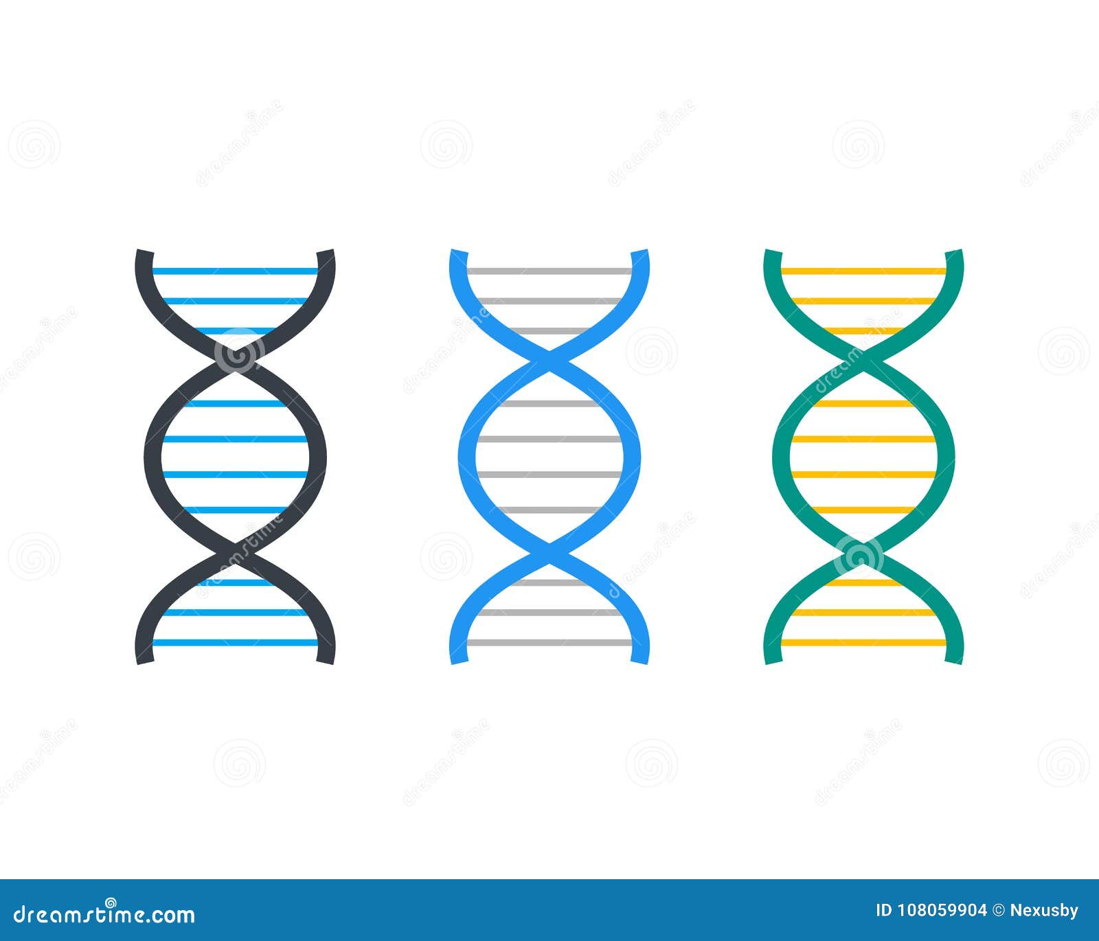 Dna strands vector icon stock vector. Illustration of biological ...