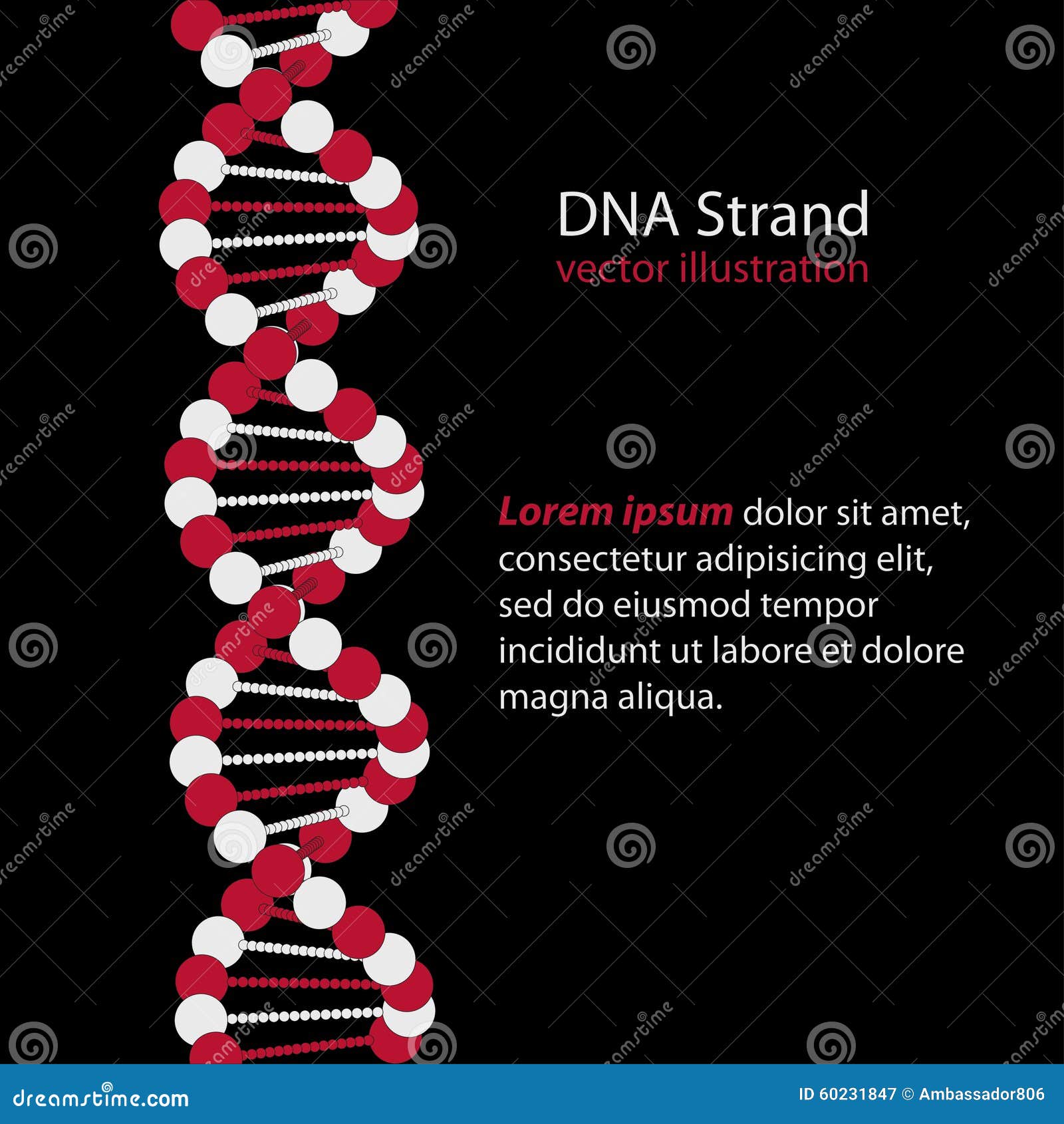 DNA-Strang, Genetischer Code Vektor Abbildung - Illustration von ...