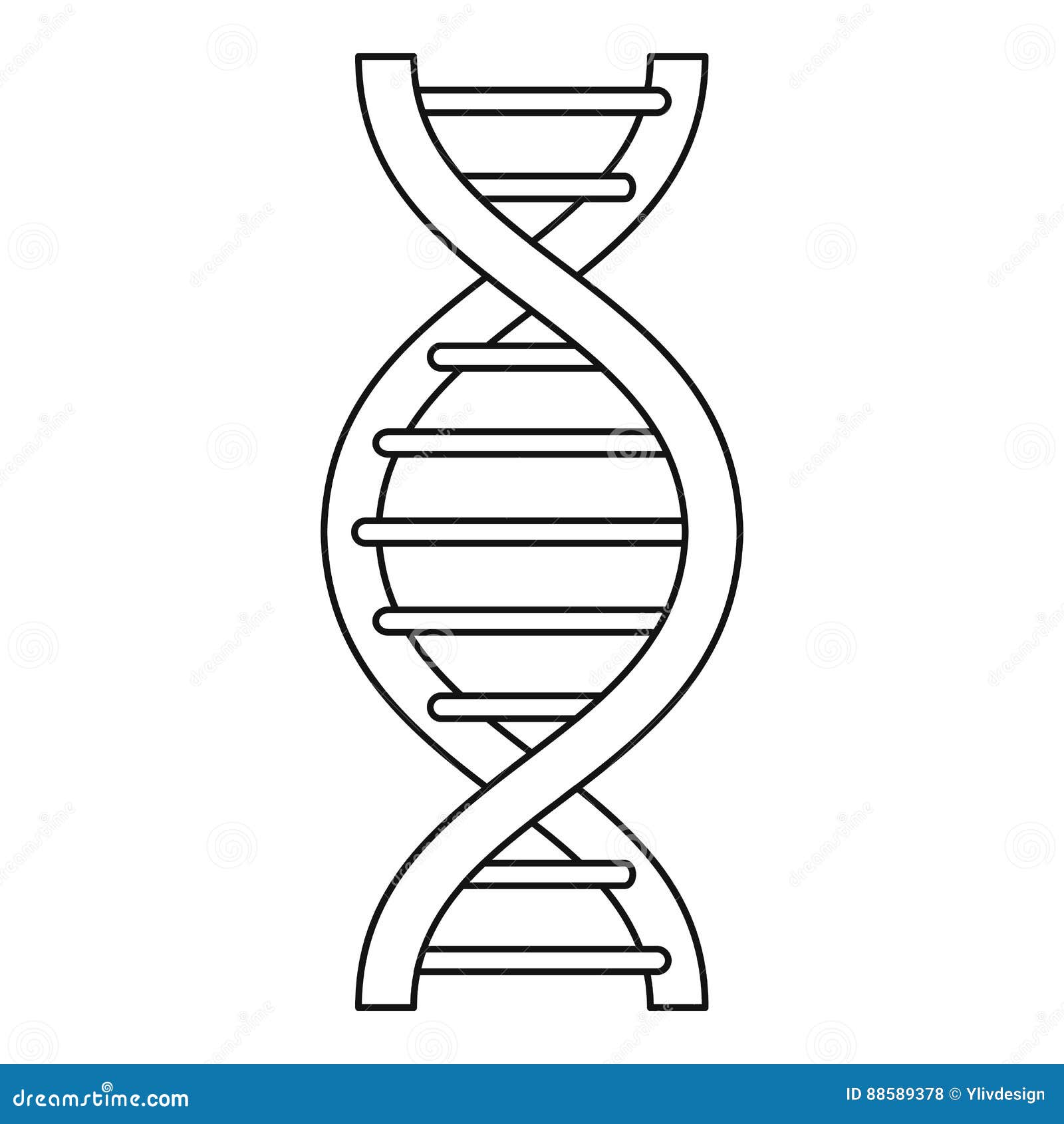 DNA-Strangs-Ikone, Entwurfsart Vektor Abbildung - Illustration von ...