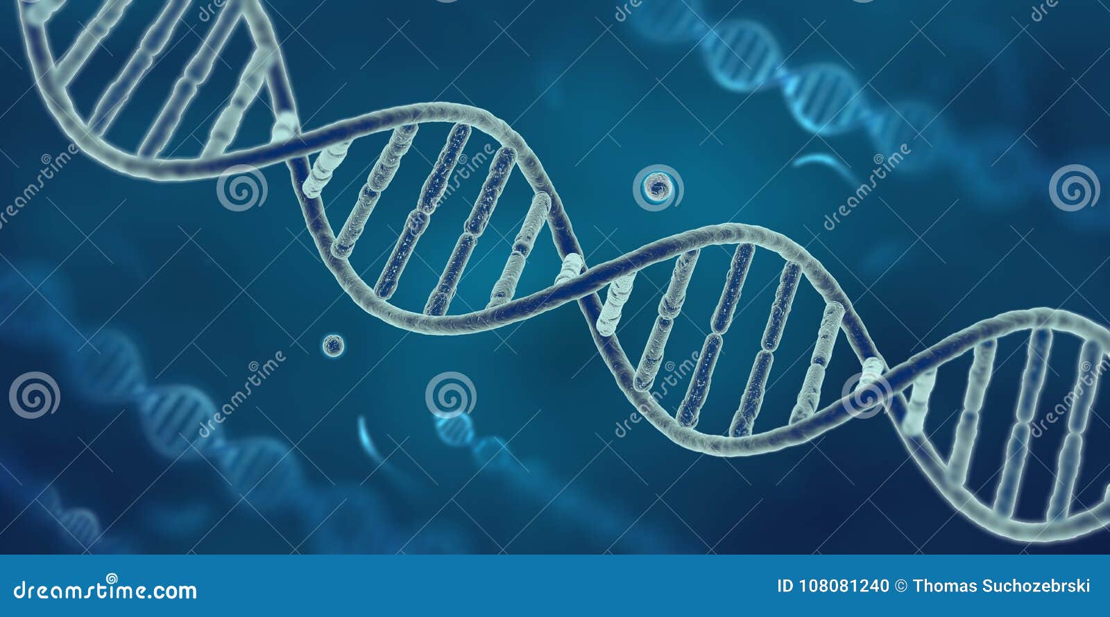 DNA String in Electron Microscope Stock Illustration - Illustration of ...