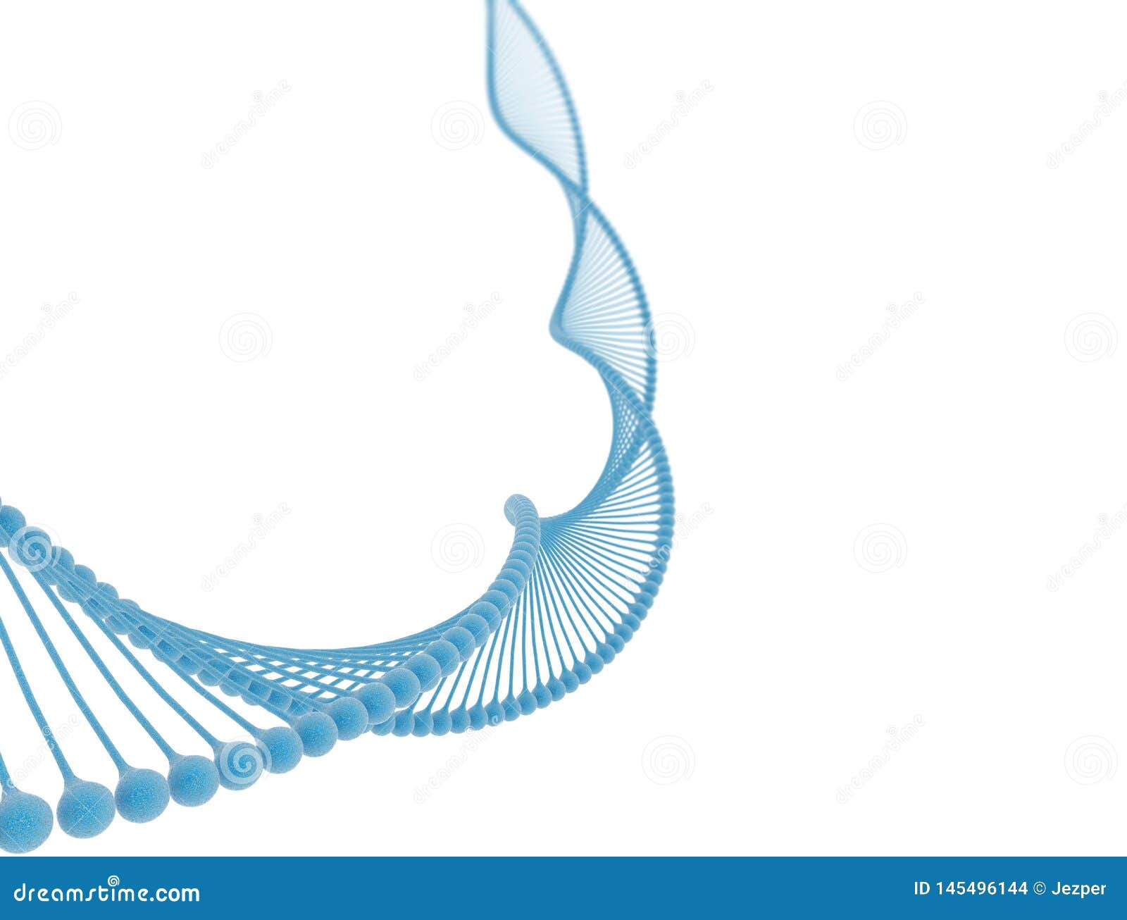 DNA String Isolated on White Background Stock Illustration ...