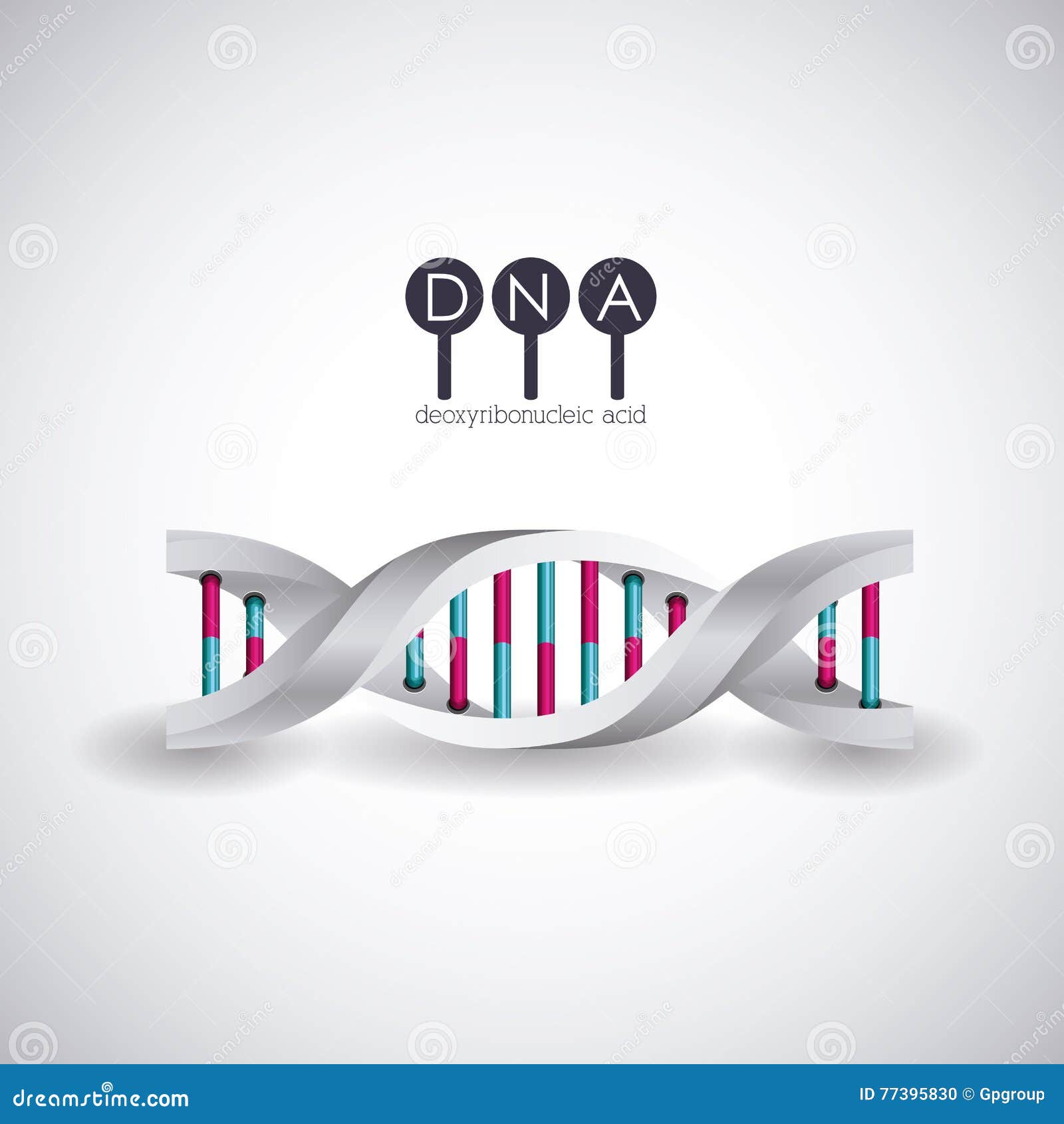 Dna Structure Chromosome Design Stock Vector - Illustration of molecule ...
