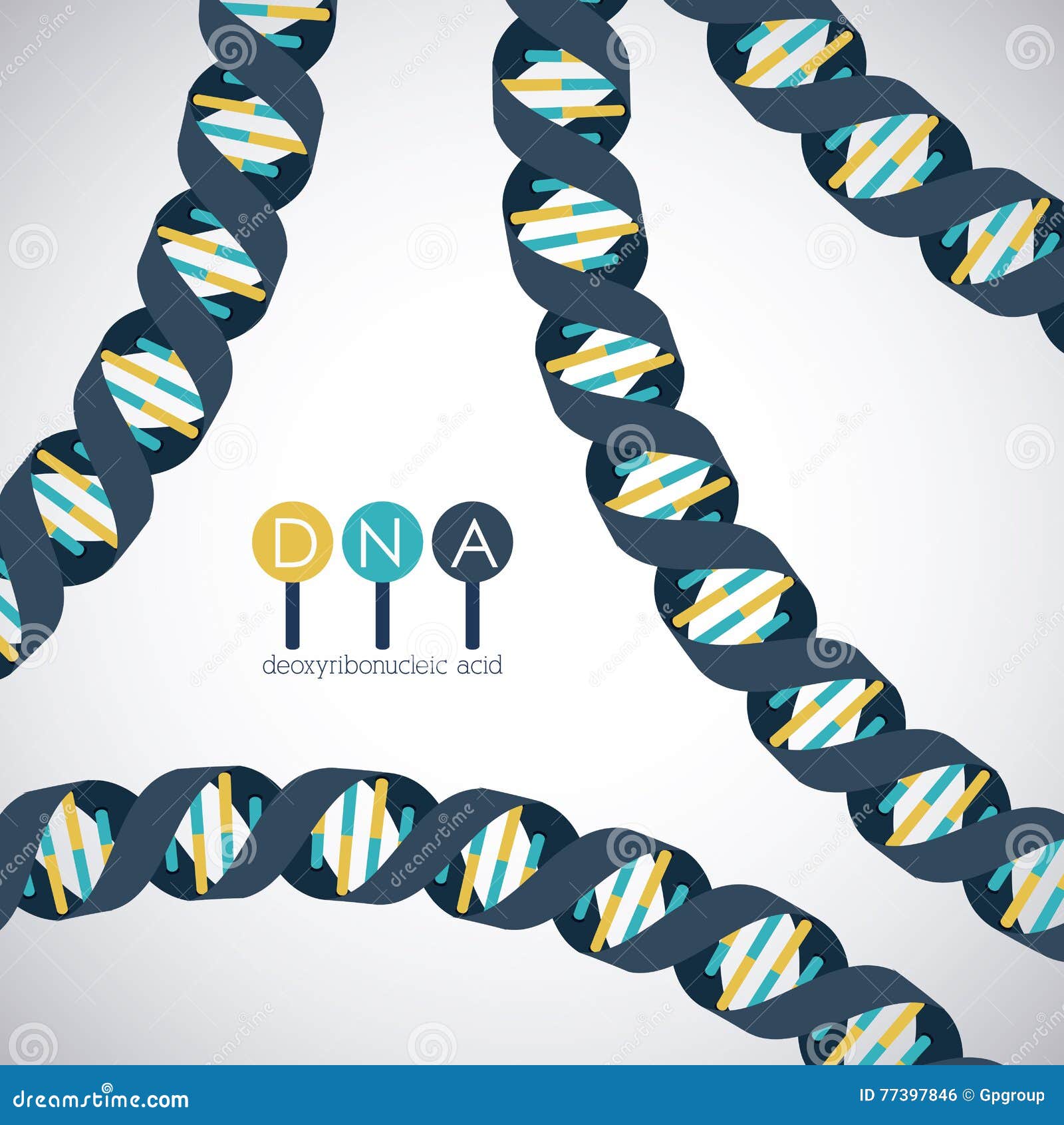 Dna Structure Chromosome Design Stock Vector - Illustration of molecule ...