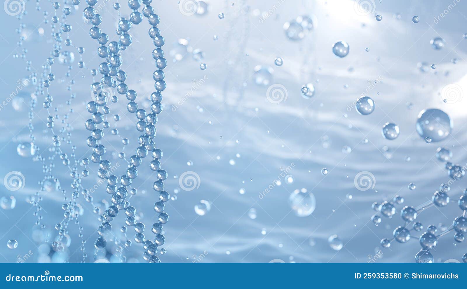 DNA Structure, Collagen Spirals, Abstract Molecular Model Close Up ...