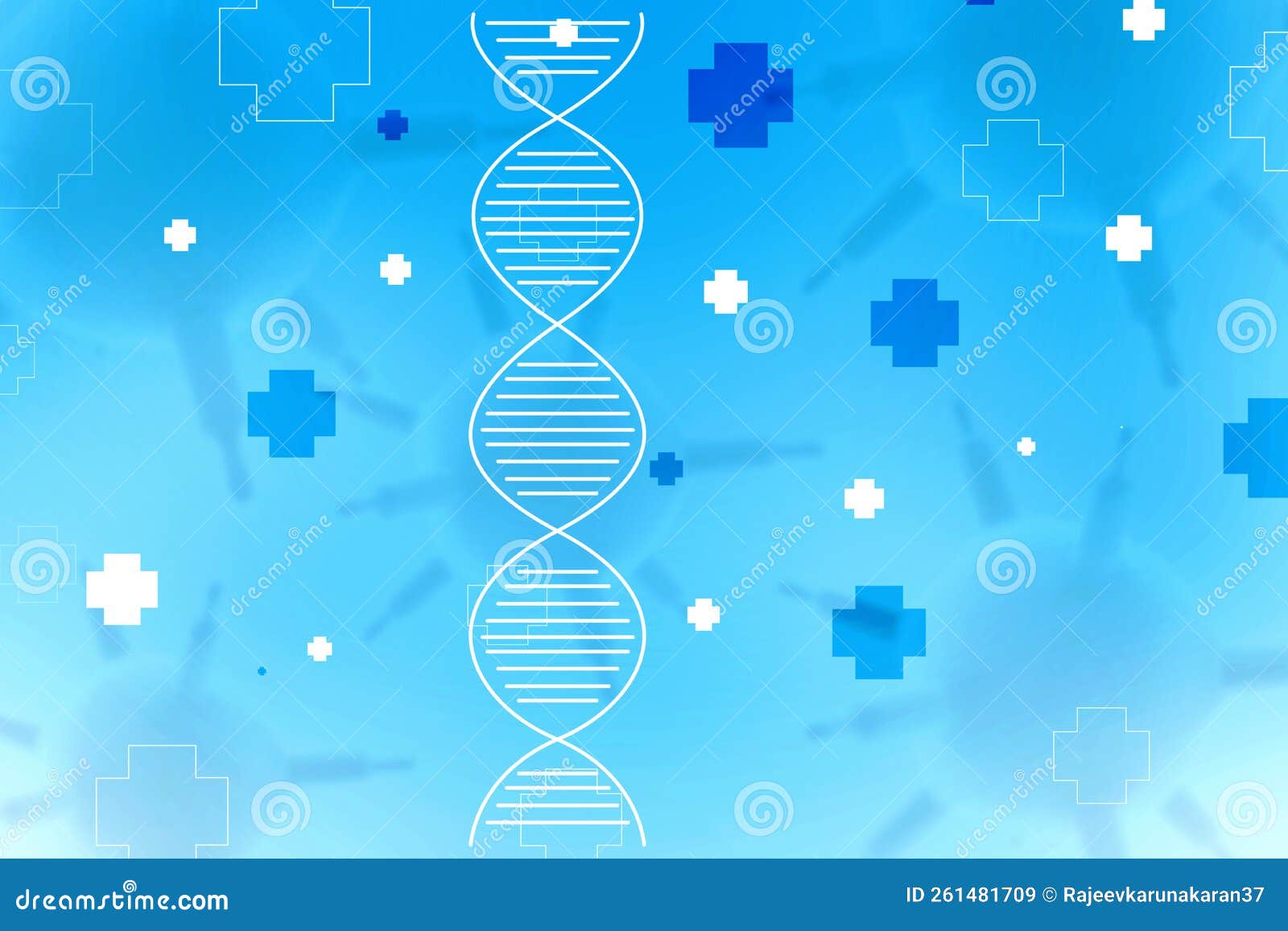DNA Structure, Genetics and Medical Science Concept, Dna Molecule on ...