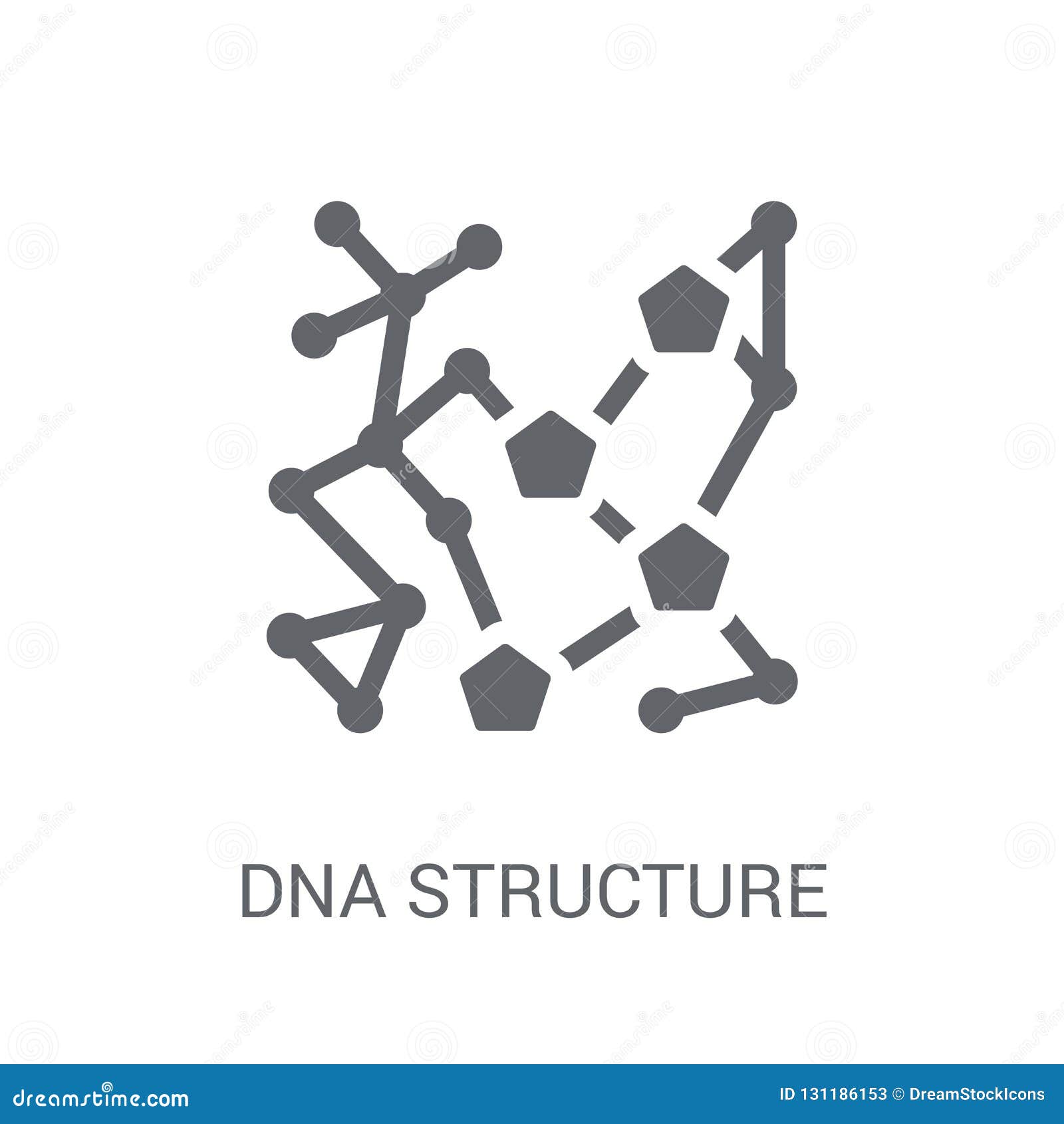 Dna Structure Icon. Trendy Dna Structure Logo Concept on White B Stock ...