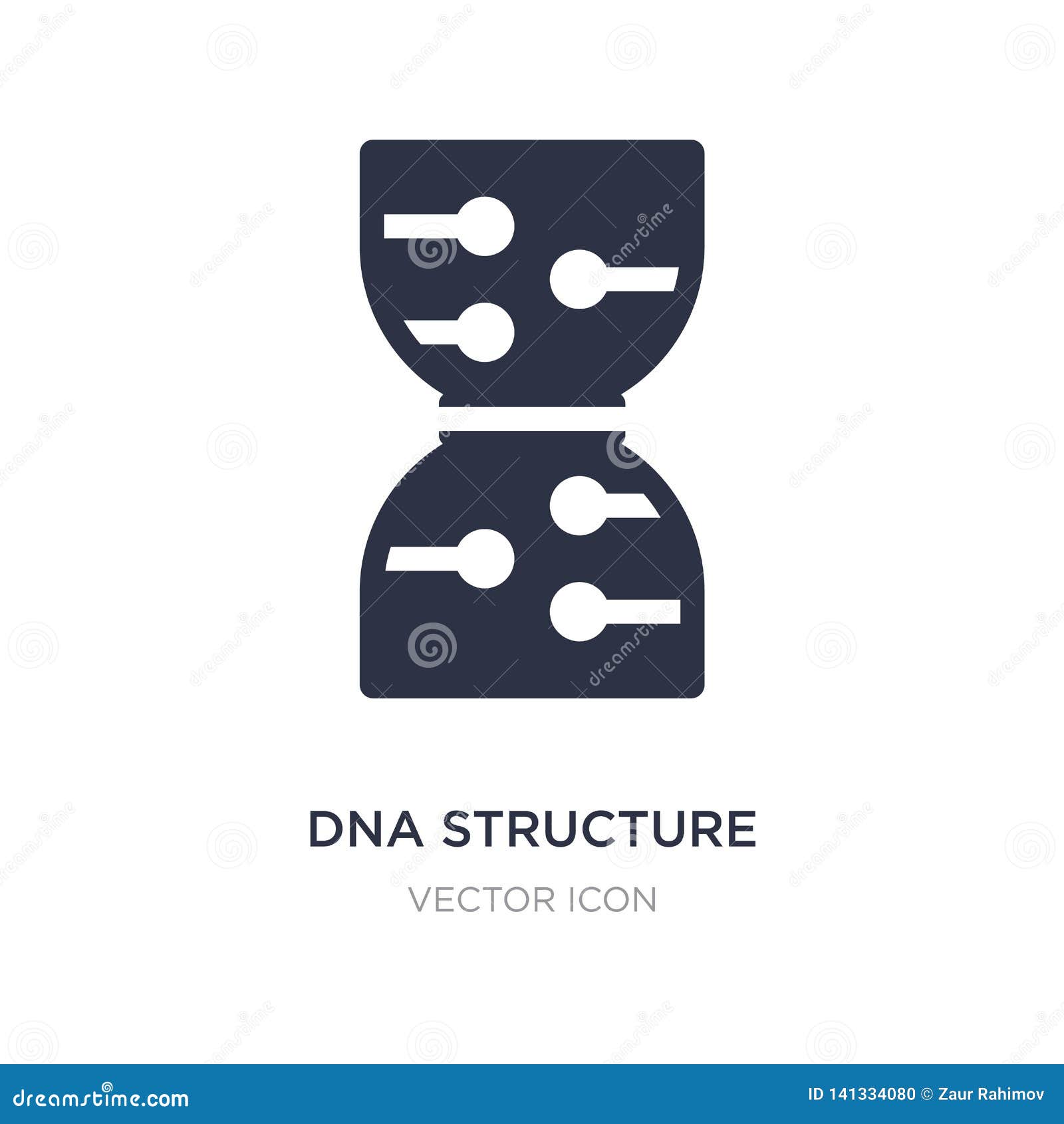 Dna Structure Icon on White Background. Simple Element Illustration ...