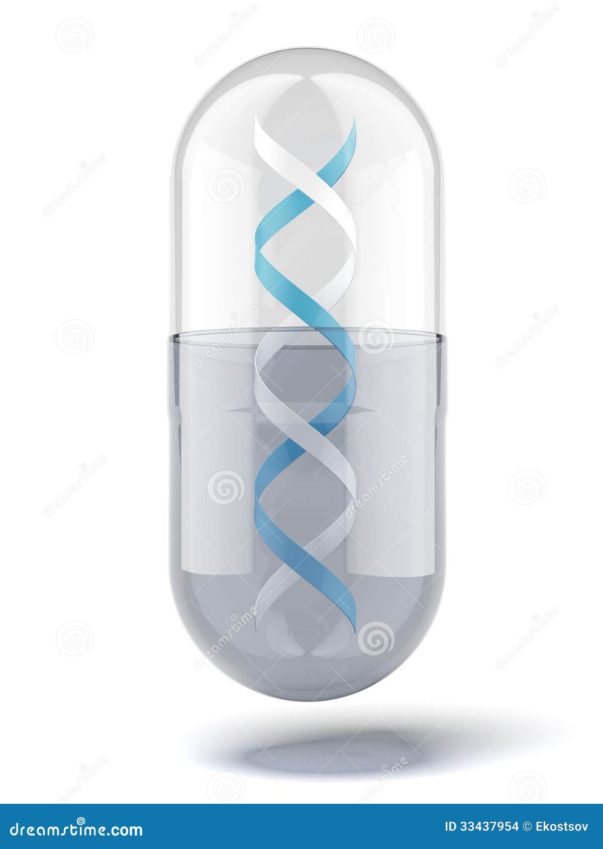 Dna Structure Inside a Capsule Stock Illustration - Illustration of ...