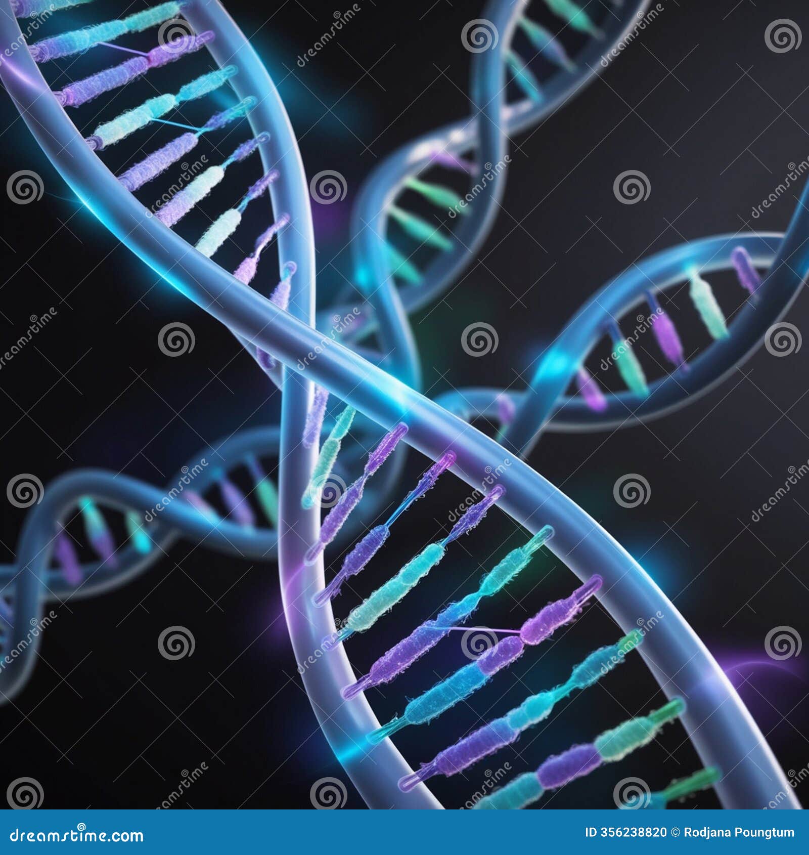 DNA Structure. Long Structure of the DNA Stock Illustration ...